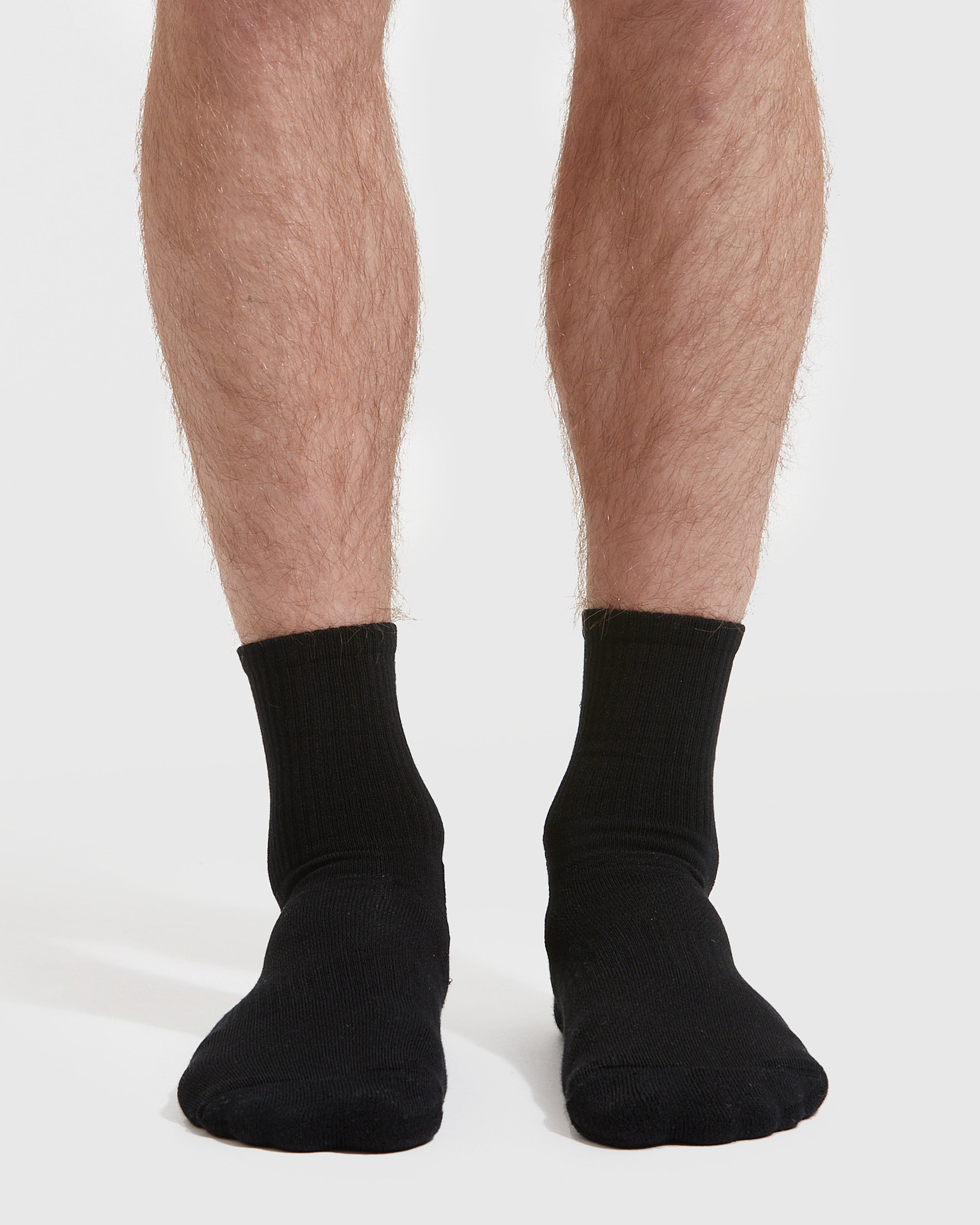 Black Half Crew Socks 3-Pack | True Classic
