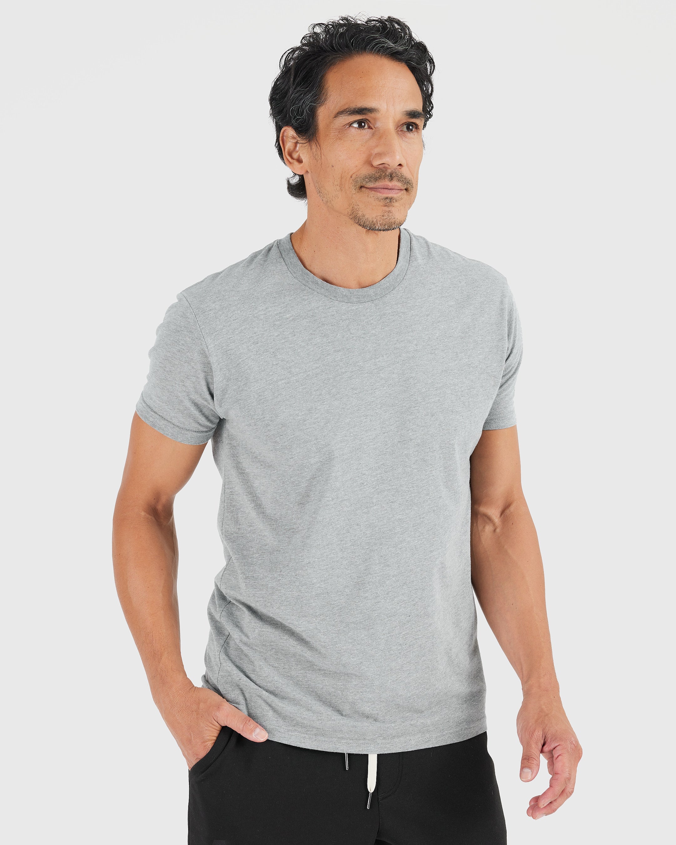 Heather Gray Crew Neck T-Shirt – True Classic