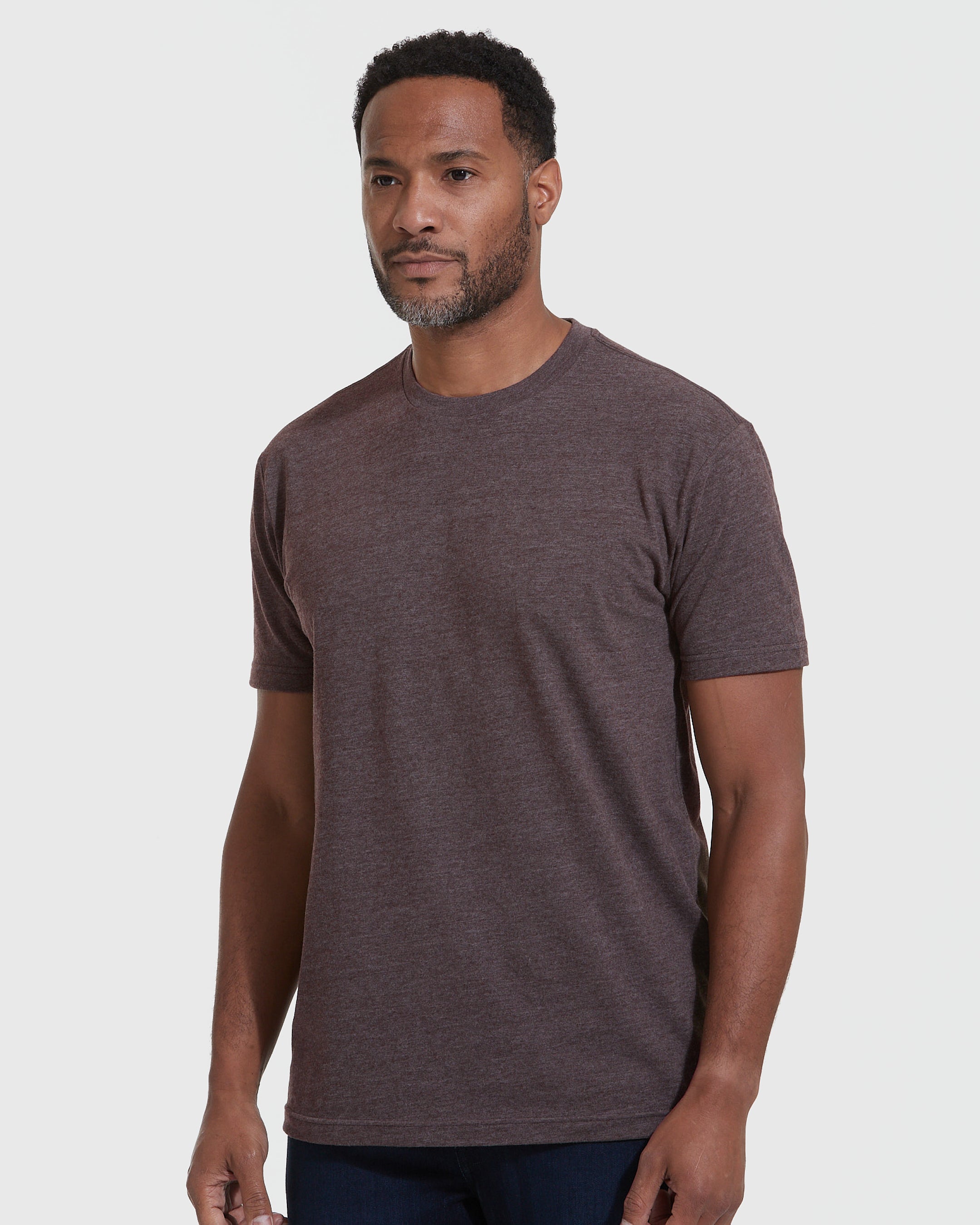 Men’s Heather Dark Oak Crew Neck T-Shirt - True Classic