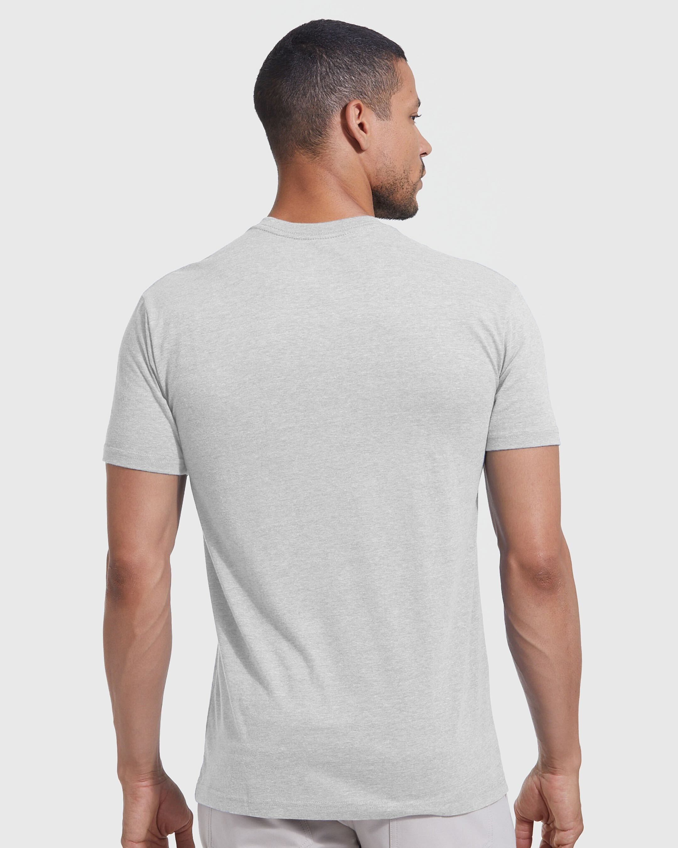 Men's Heather Light Gray Crew Neck T-Shirt - True Classic