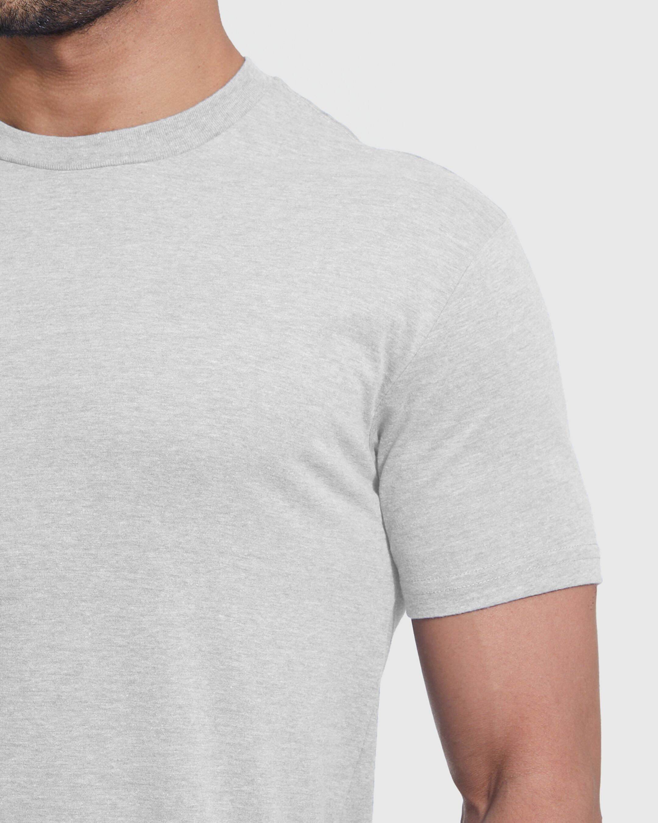 Men's Heather Light Gray Crew Neck T-Shirt - True Classic