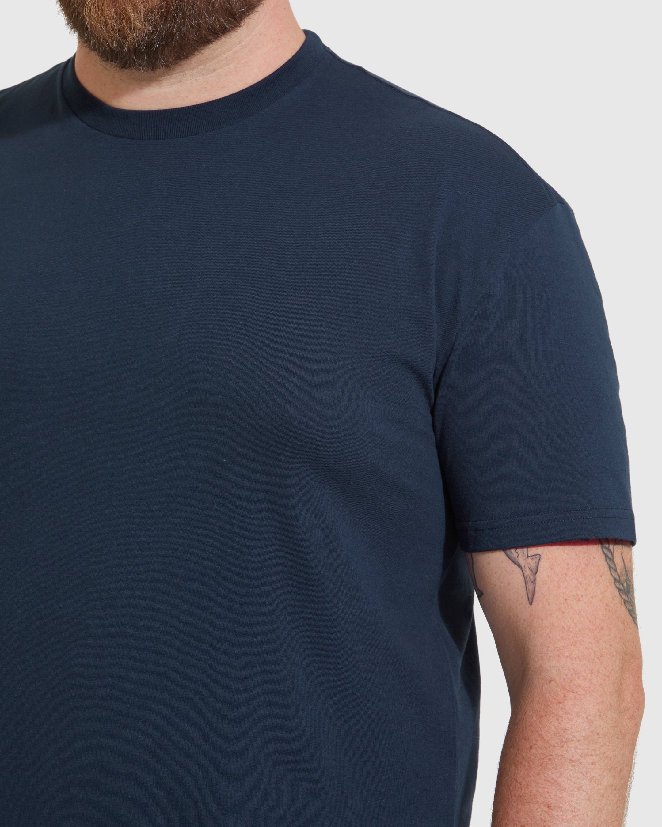 Navy Blue T Shirt Front And Back