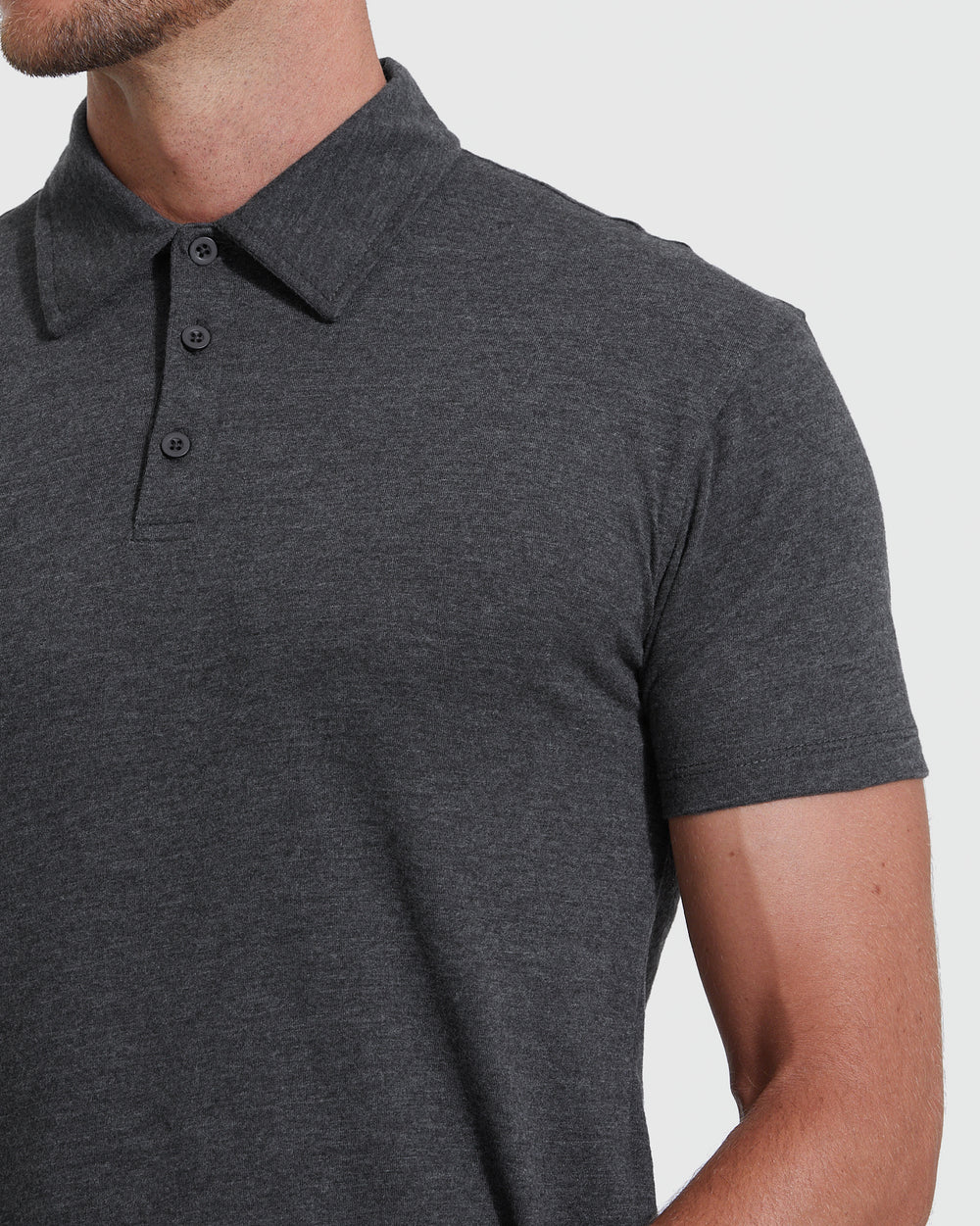 Charcoal Heather Gray Polo