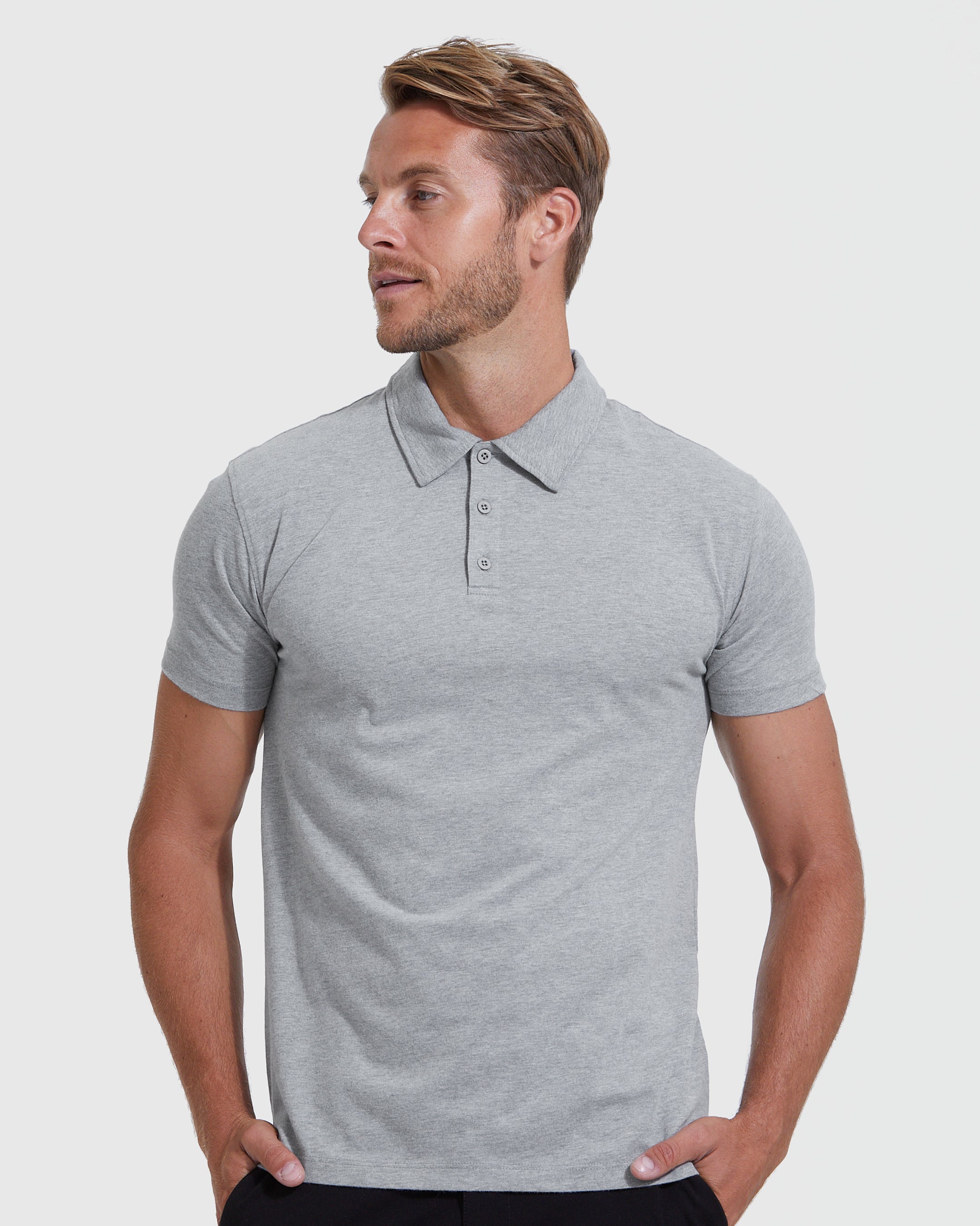 Heather Gray Polo – True Classic