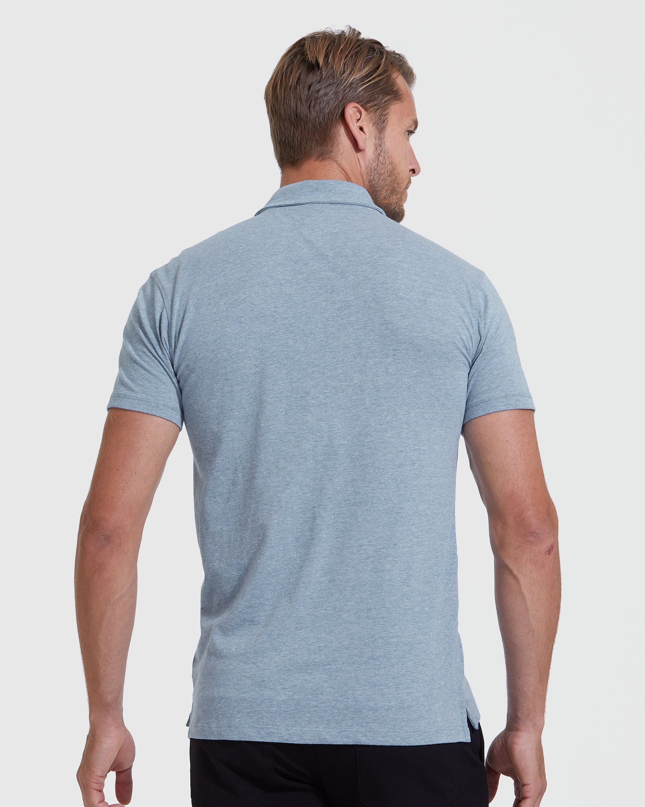 Indigo Heather Polo Shirt for Men | True Classic