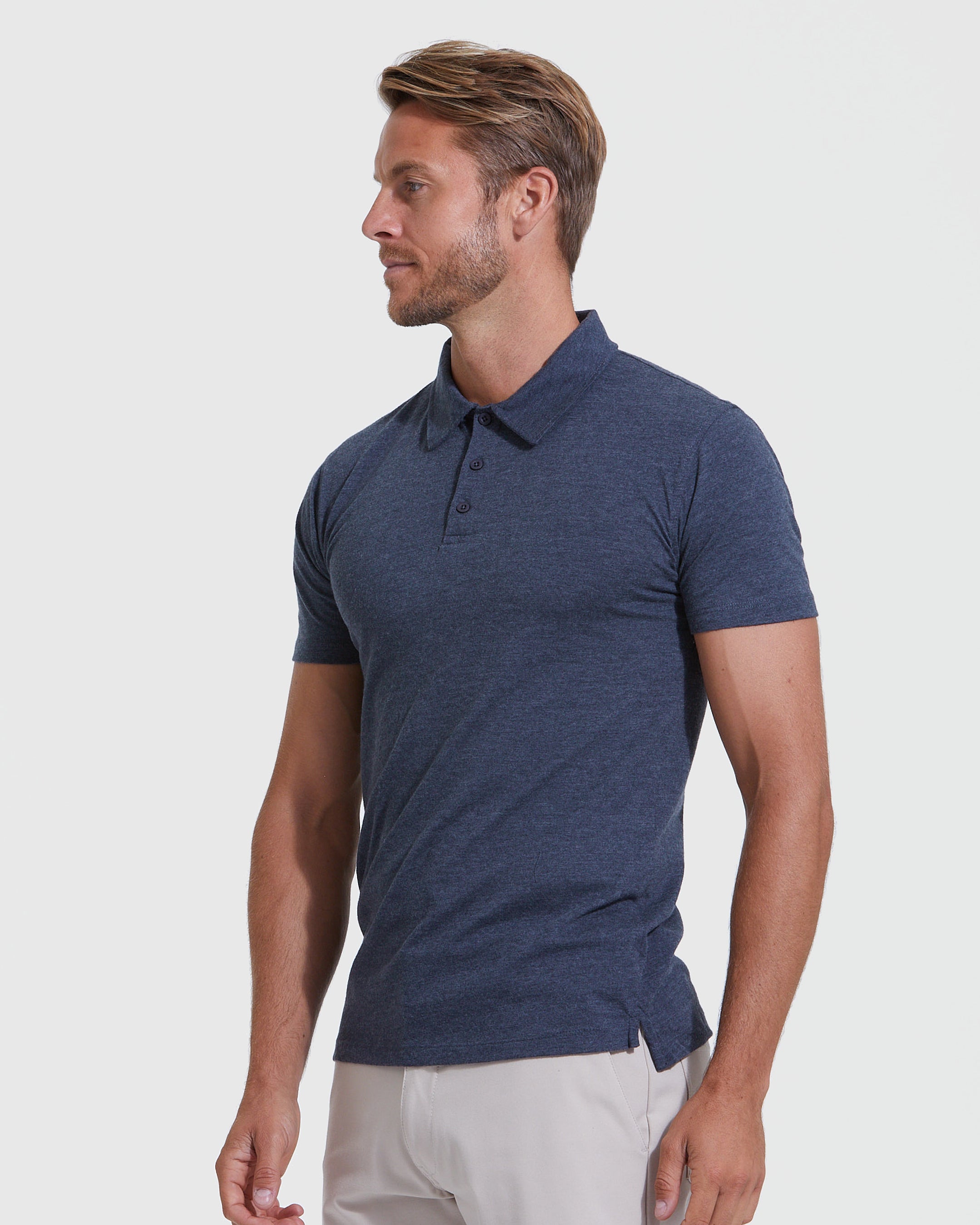 Heather Navy Polo Shirt for Men | True Classic