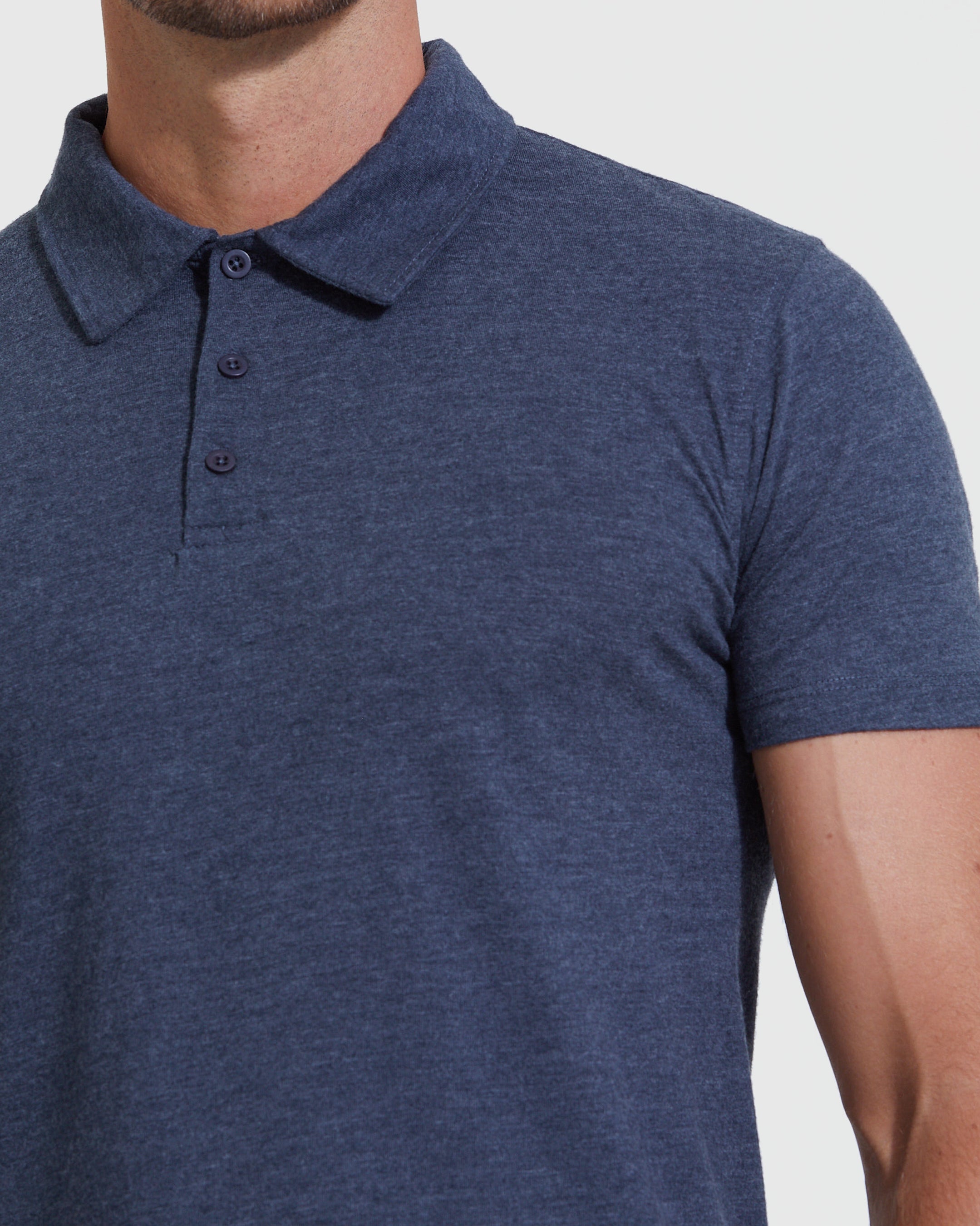 Heather Navy Polo Shirt for Men | True Classic