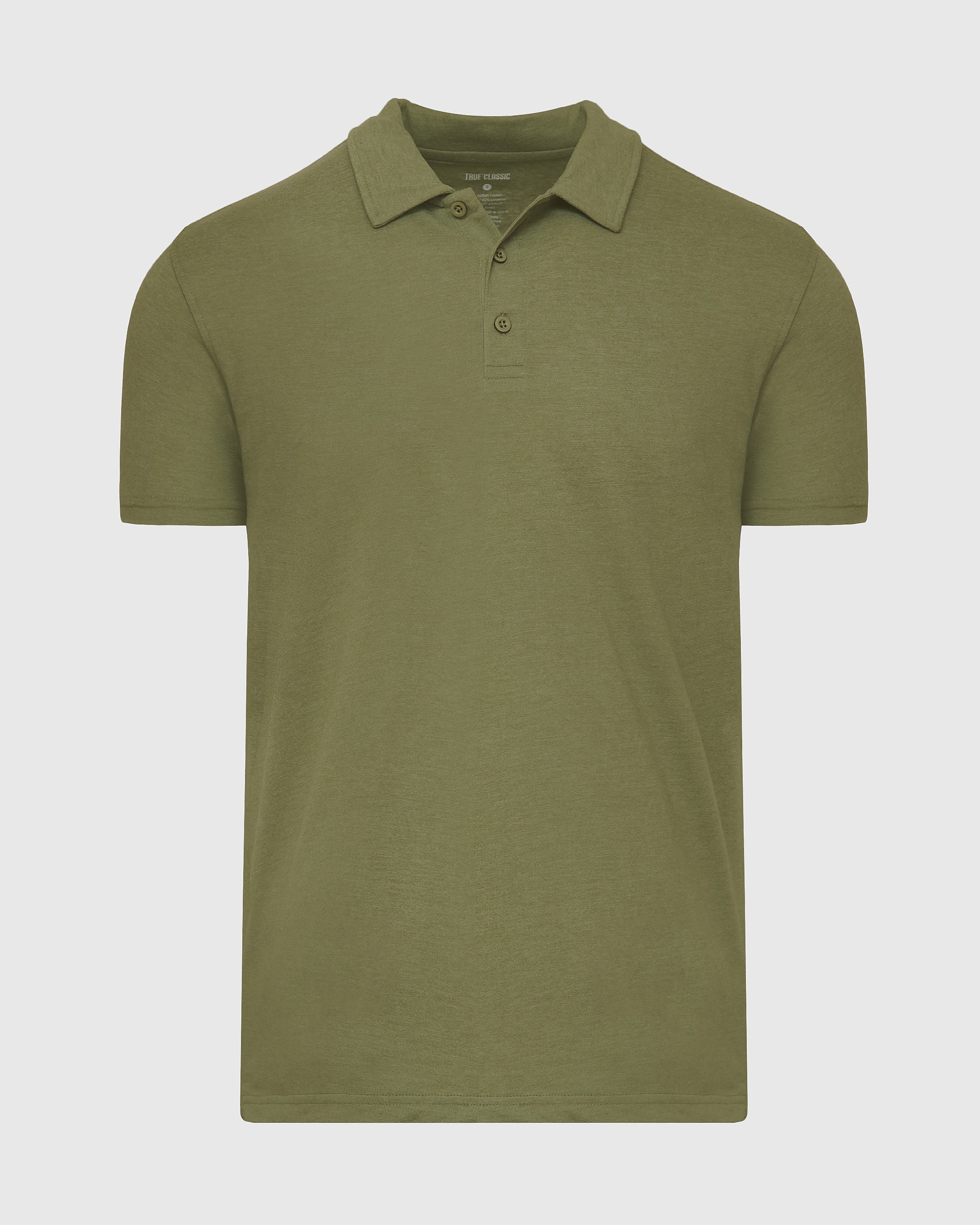 Olive Green Heather Polo Shirts | Olive Green Heather Polo | True Classic