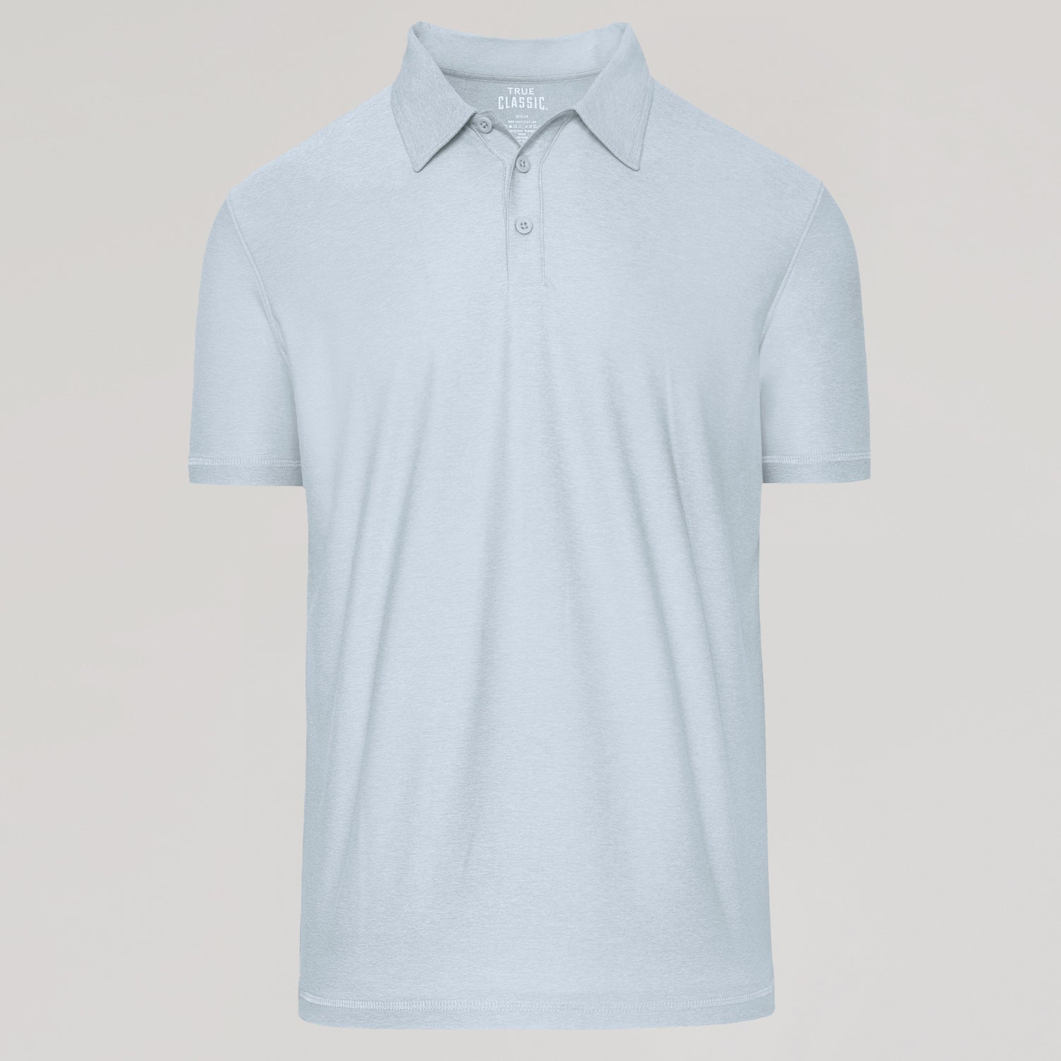 Men's Heather Light Gray Active Short Sleeve Polo - True Classic
