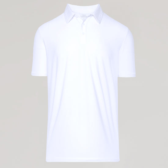 White Active Short Sleeve Polo | White Active Short Sleeve Polo | True ...