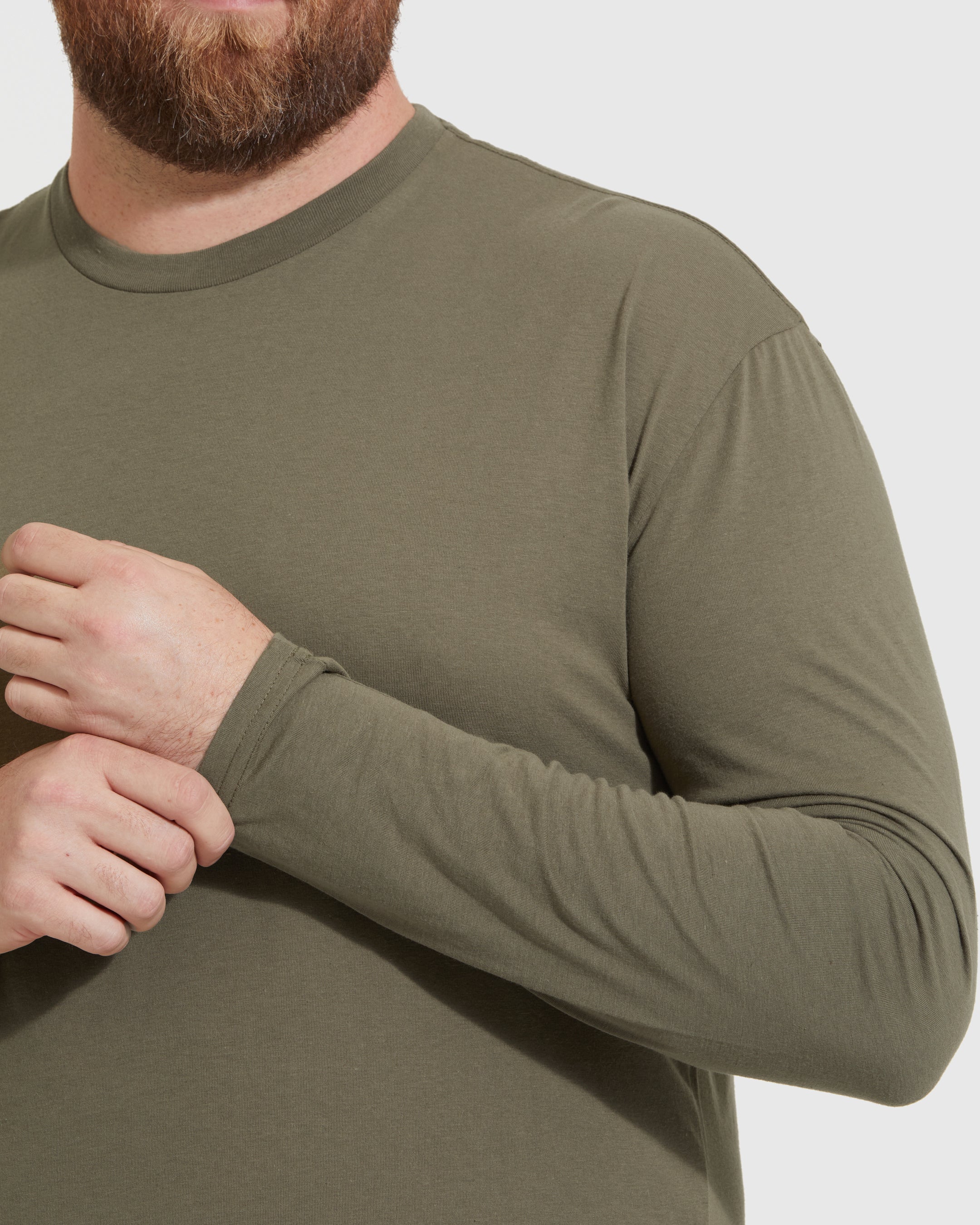 Military Green Crew Neck Long Sleeve – True Classic