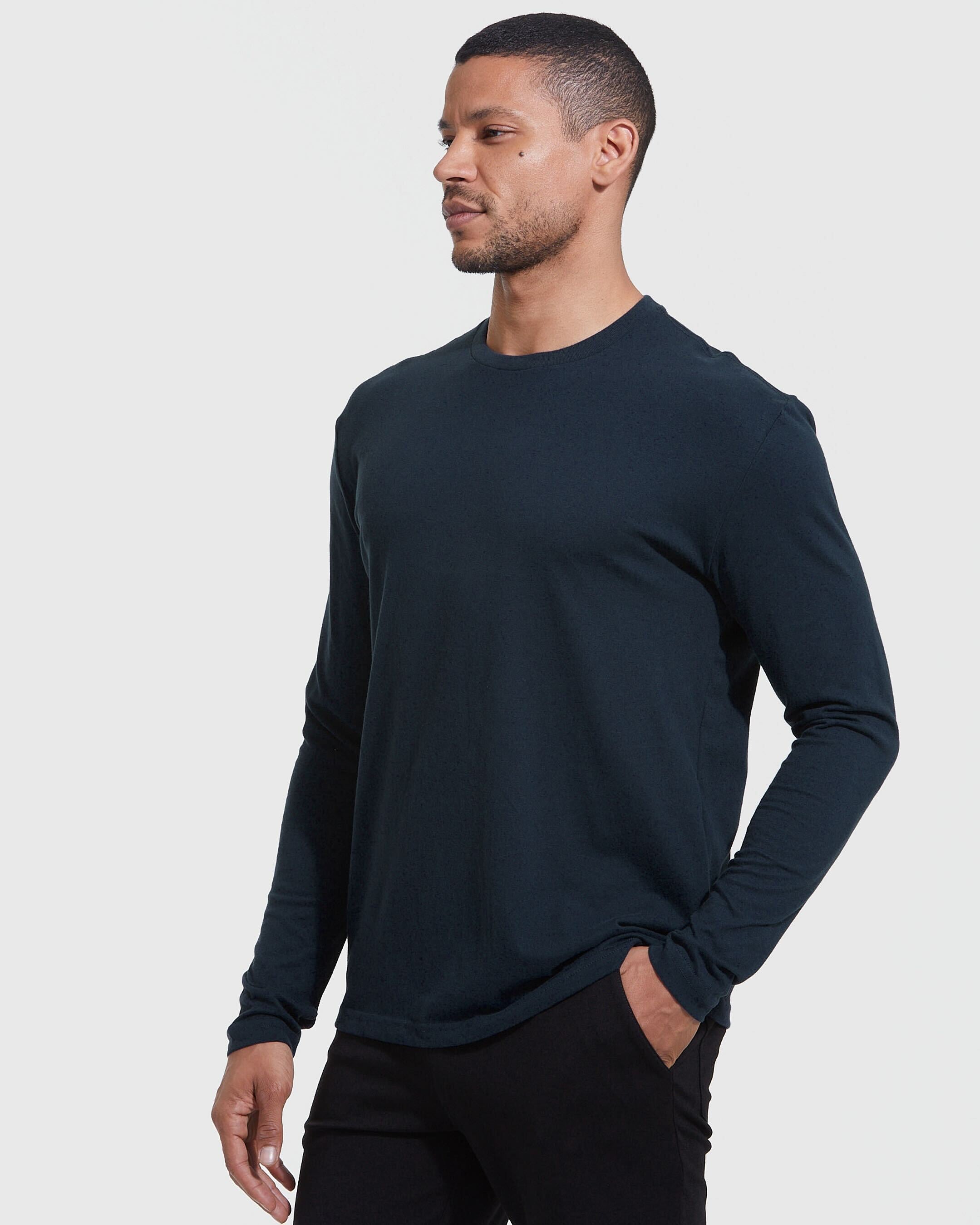 Navy Crew Neck Long Sleeve – True Classic