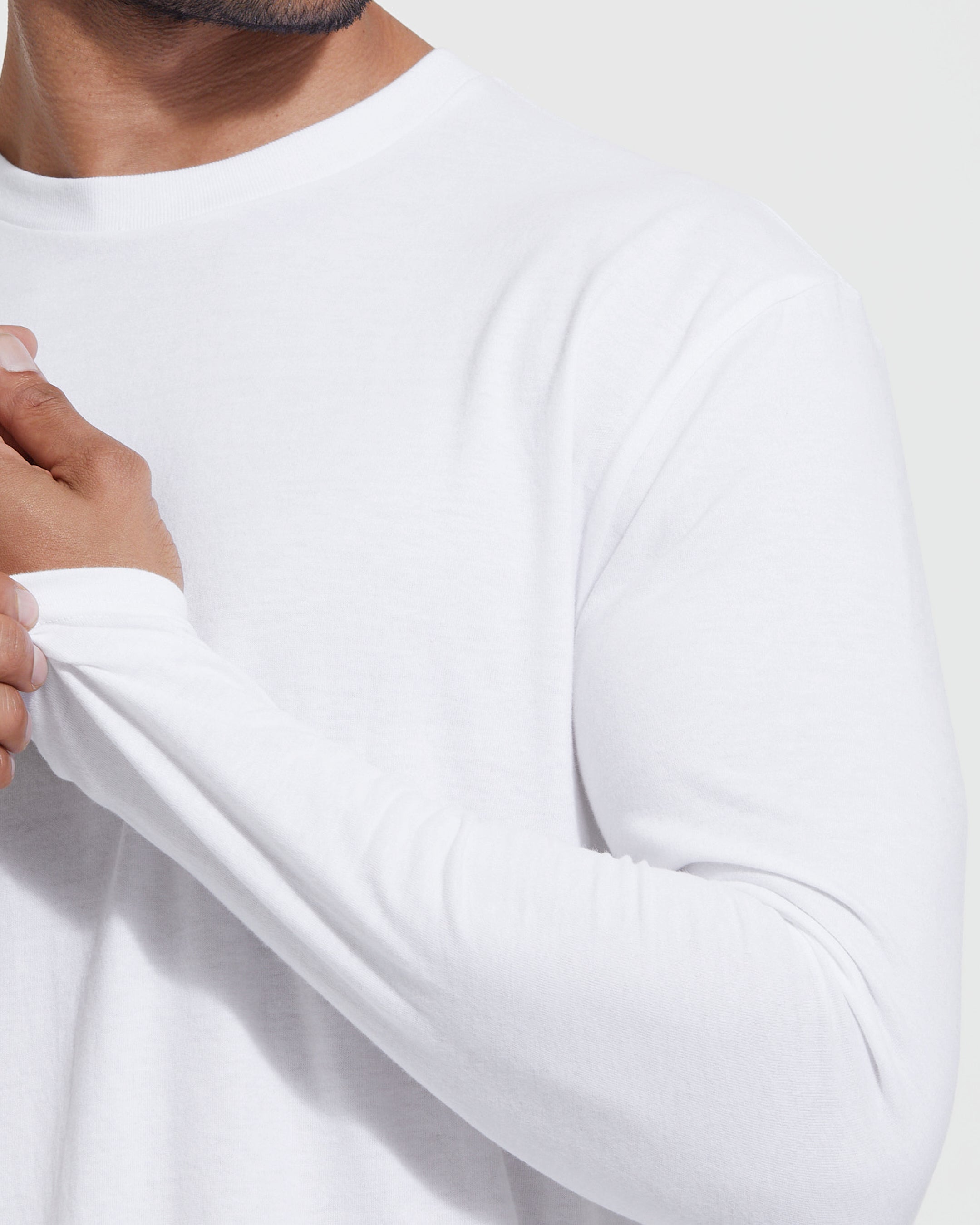 White Crew Neck Long Sleeve – True Classic