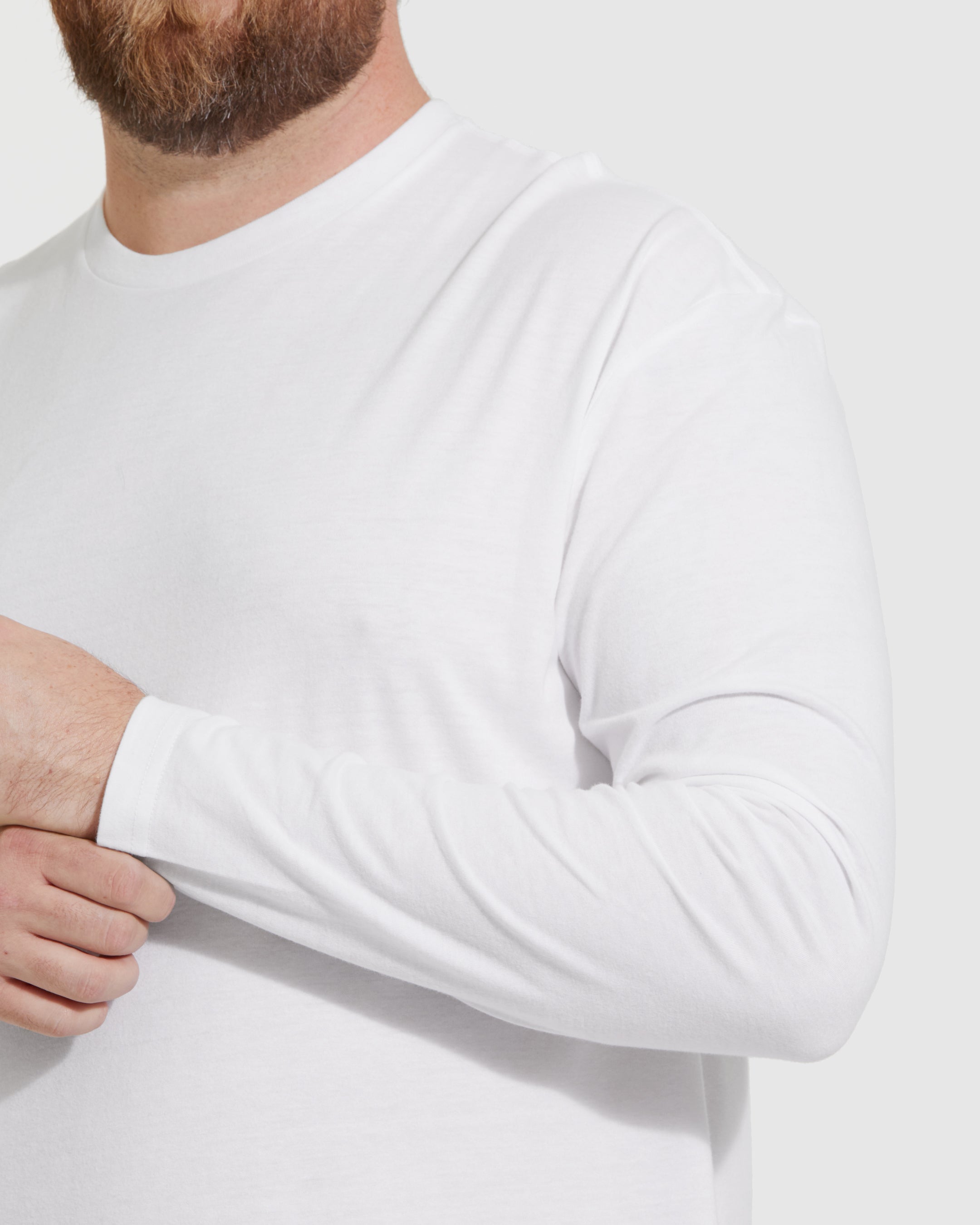 White Crew Neck Long Sleeve – True Classic