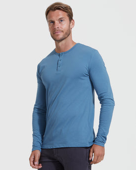 Indigo Classic Long Sleeve Henley – True Classic