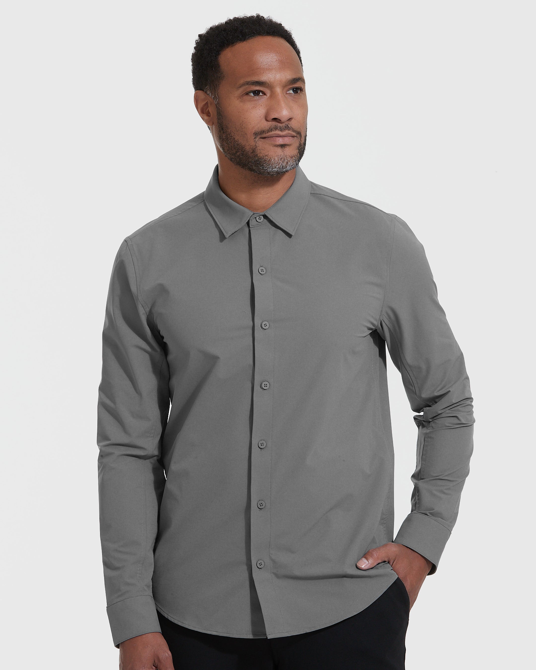 Carbon Commuter Long Sleeve Button Up Shirt | Carbon Commuter Long Sleeve Button Up Shirt | True ...