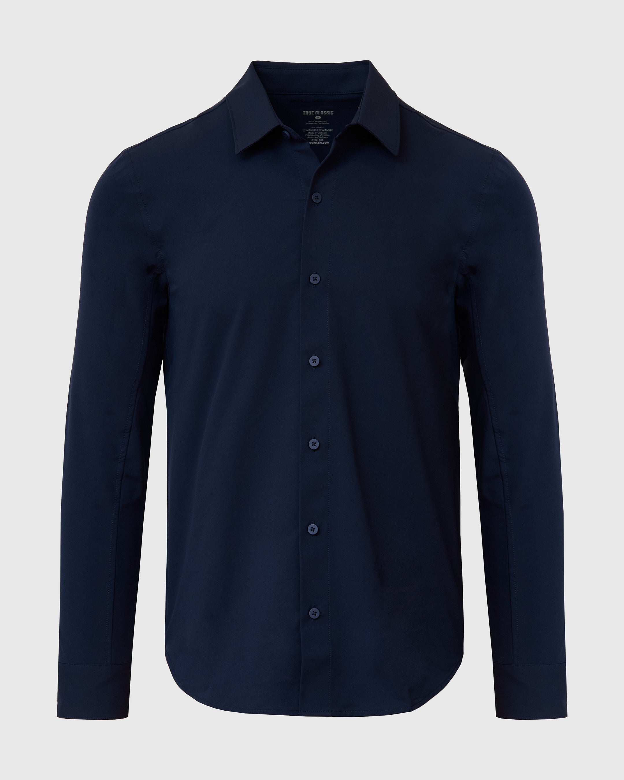 Navy Commuter Long Sleeve Button Up Shirt | Navy Commuter Long Sleeve ...