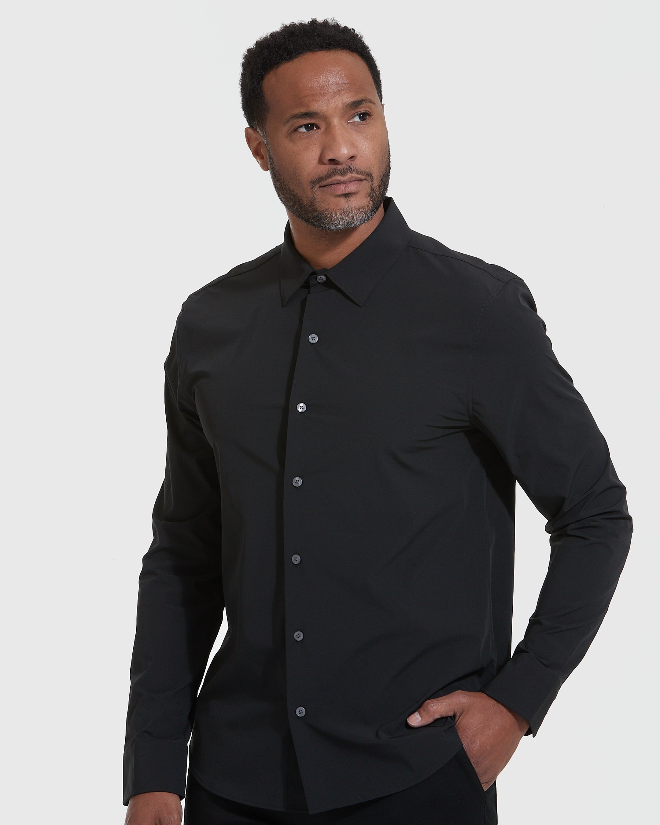 Black Performance Lightweight Dress Shirt | Black Performance ...