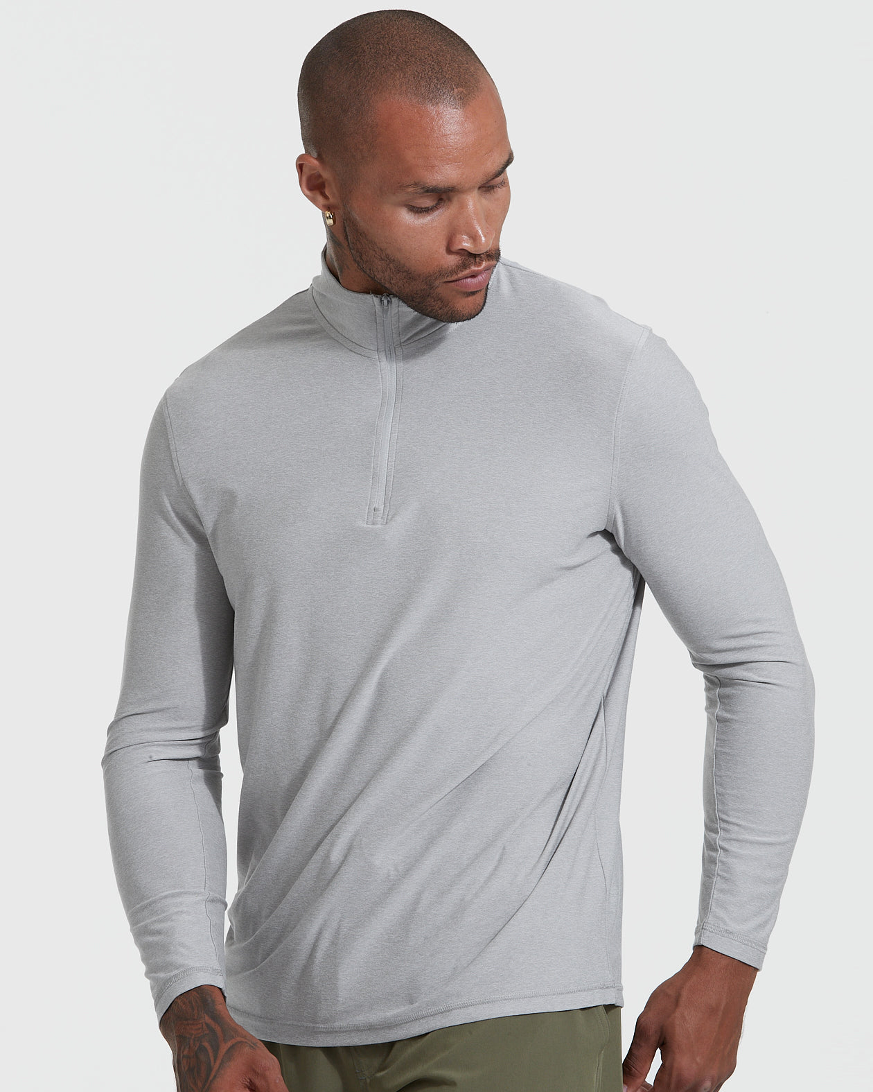 Light Heather Gray Active Quarter Zip Shirt | Light Heather Gray Active Quarter Zip Shirt | True ...