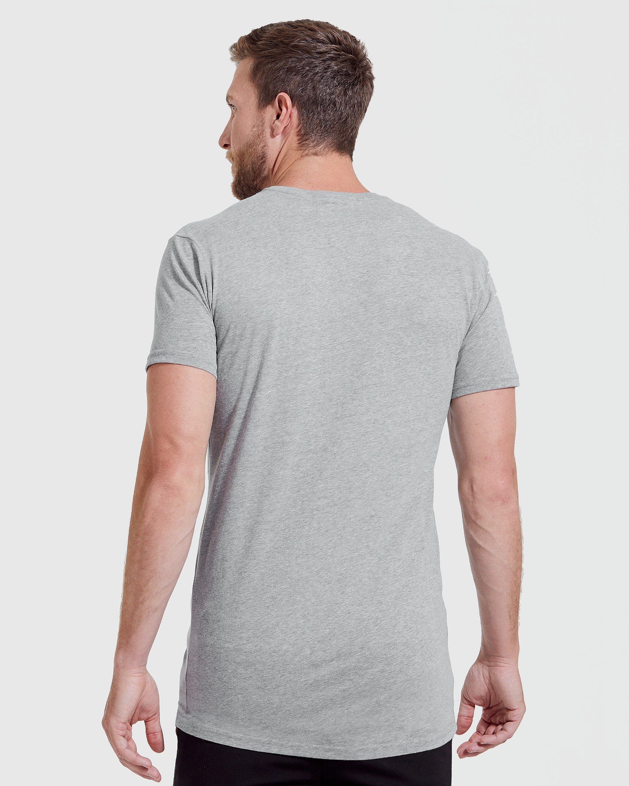 Heather Gray Tall Straight Hem Crew Neck T-Shirt | Heather Gray Tall ...