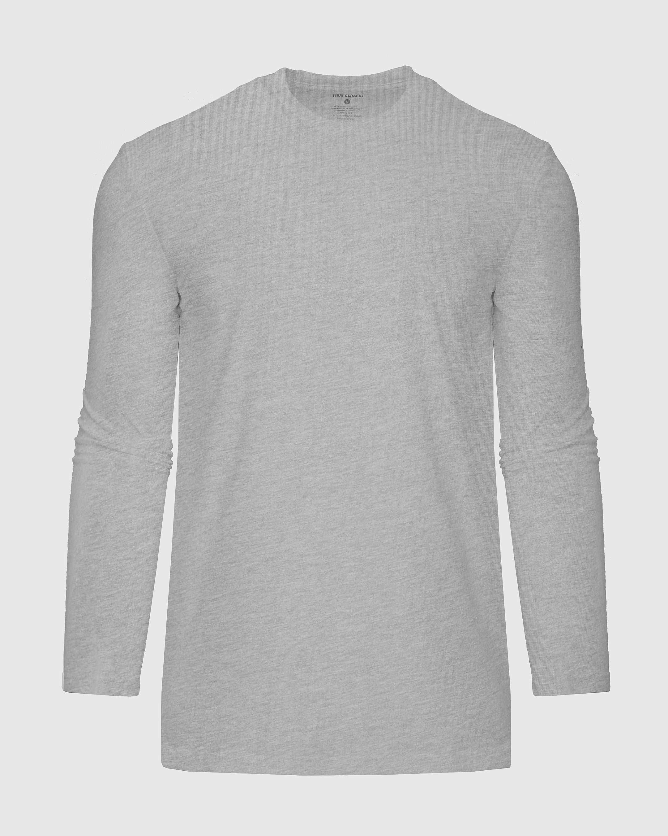 Heather Gray Tall Crew Neck Long Sleeve | Heather Gray Tall Long Sleeve ...