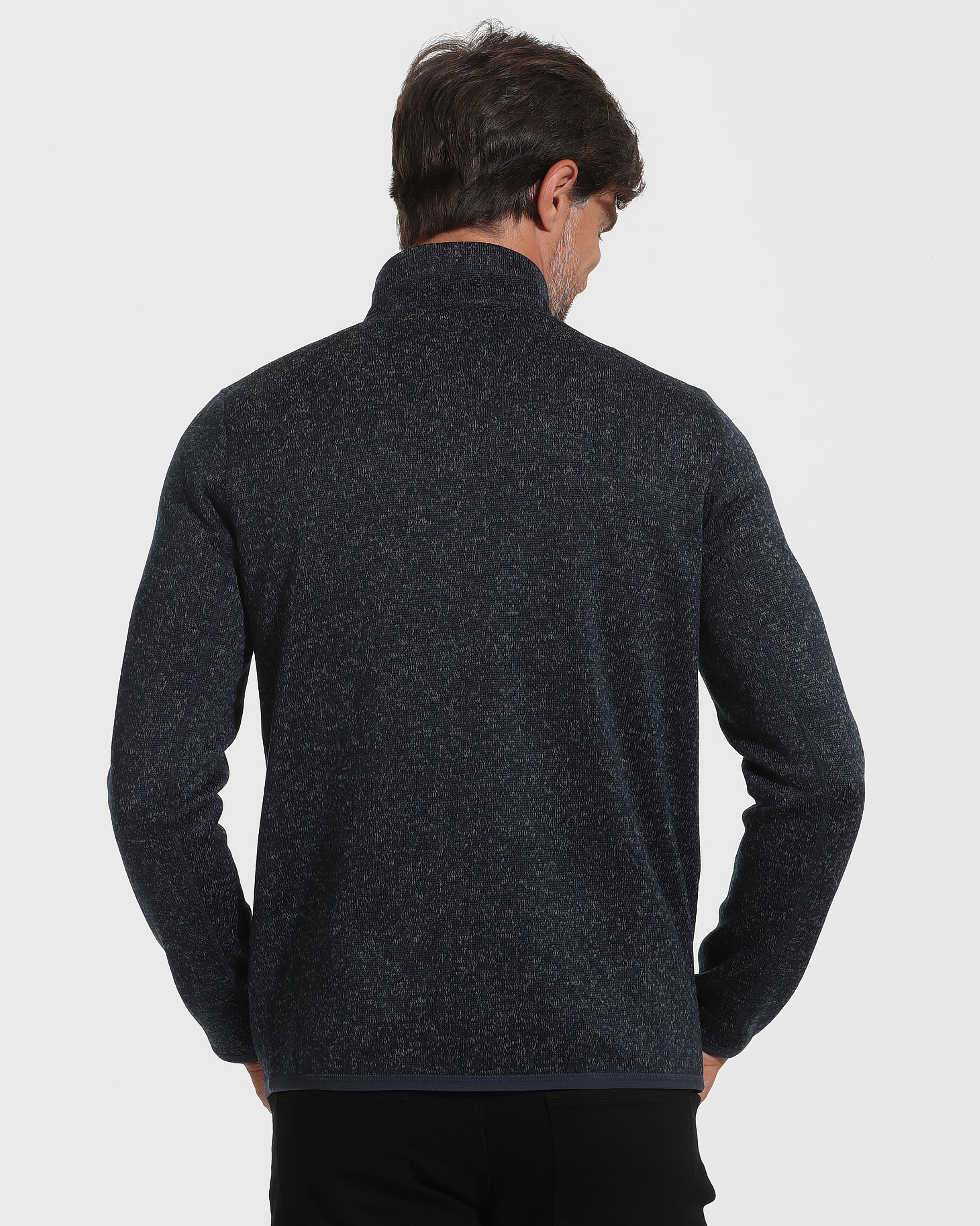 Navy Sweater Fleece Jacket | Navy Sweater Fleece Jacket | True Classic