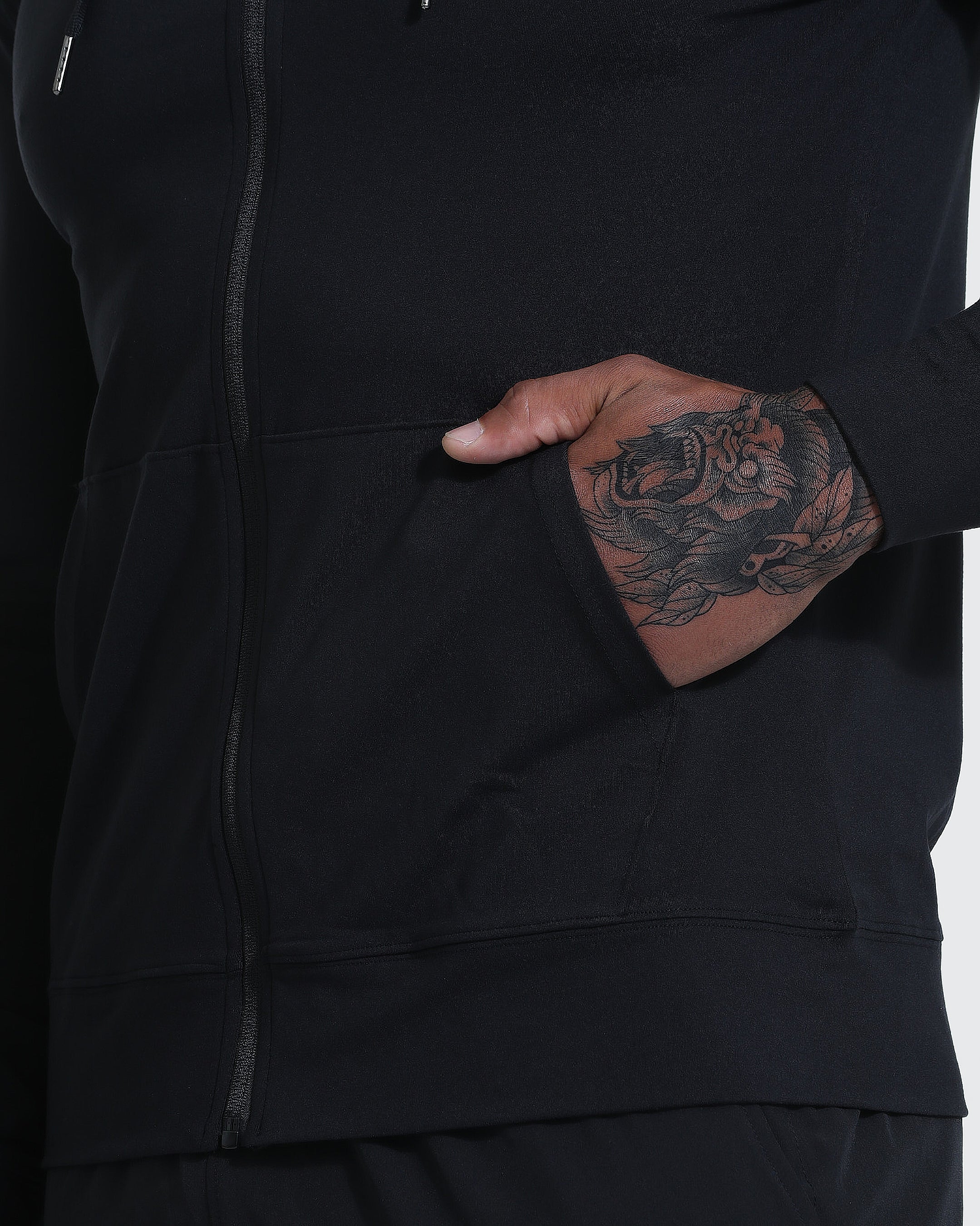 Black Active Comfort Full Zip Hoodie | Black Active Comfort Full Zip ...