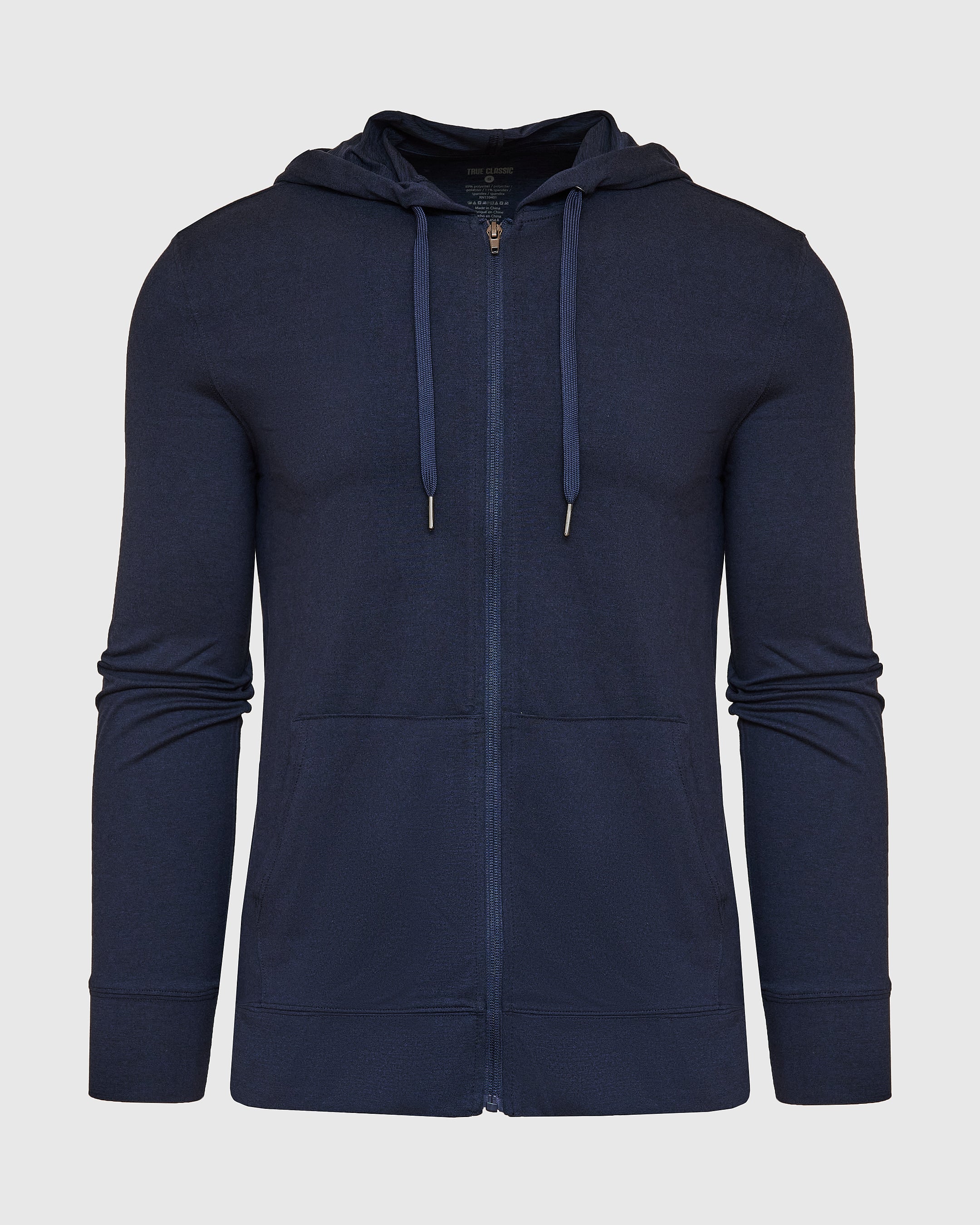 Heather Navy Active Comfort Full Zip Hoodie | Heather Navy Active ...