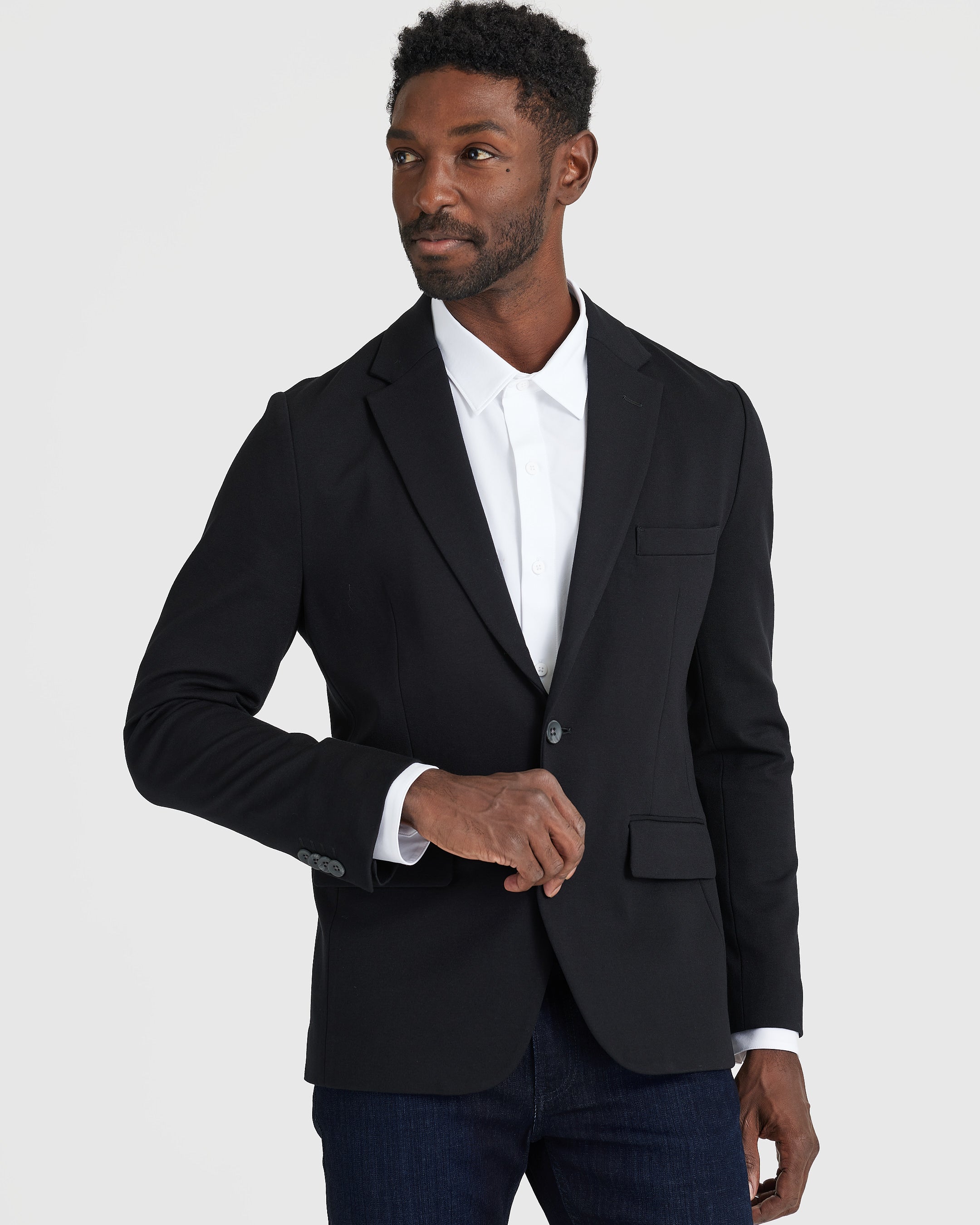 Black Structured Blazer | Black Structured Blazer | True Classic