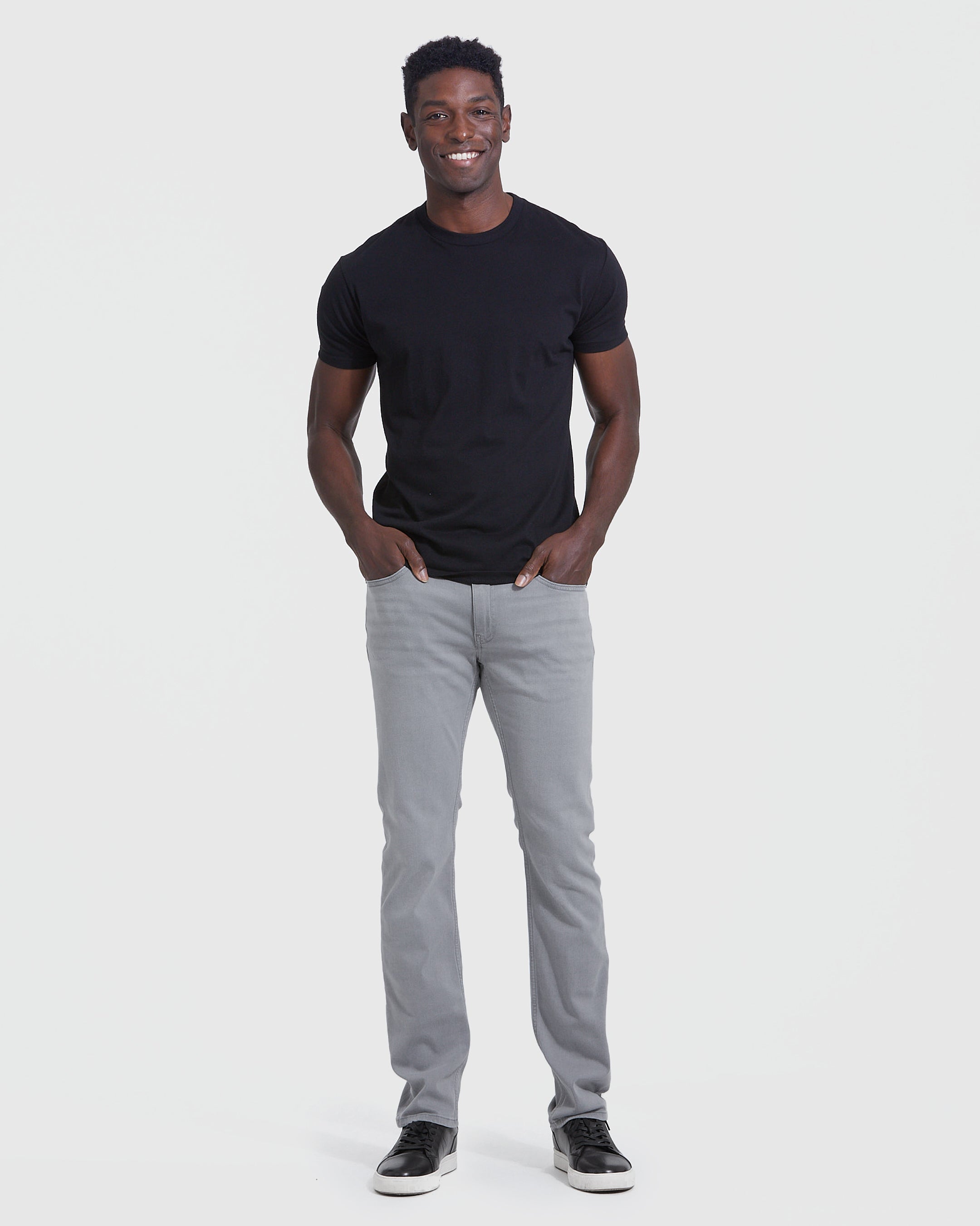Medium Gray Wash Slim Fit Comfort Jeans – True Classic