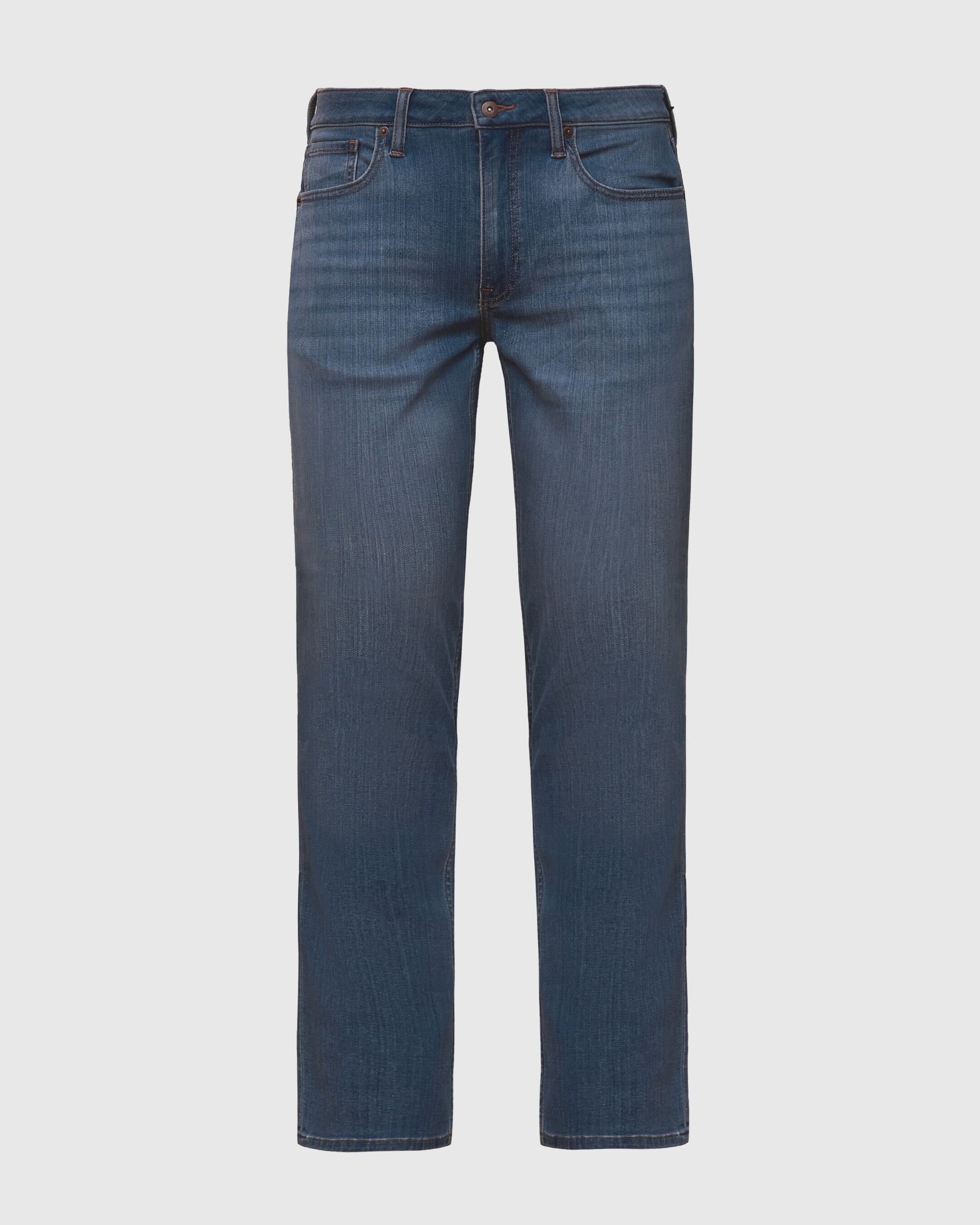 Medium indigo Wash Straight Fit Comfort Jeans – True Classic