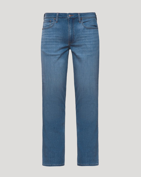 Medium Indigo Wash Straight Comfort Stretch Jeans – True Classic