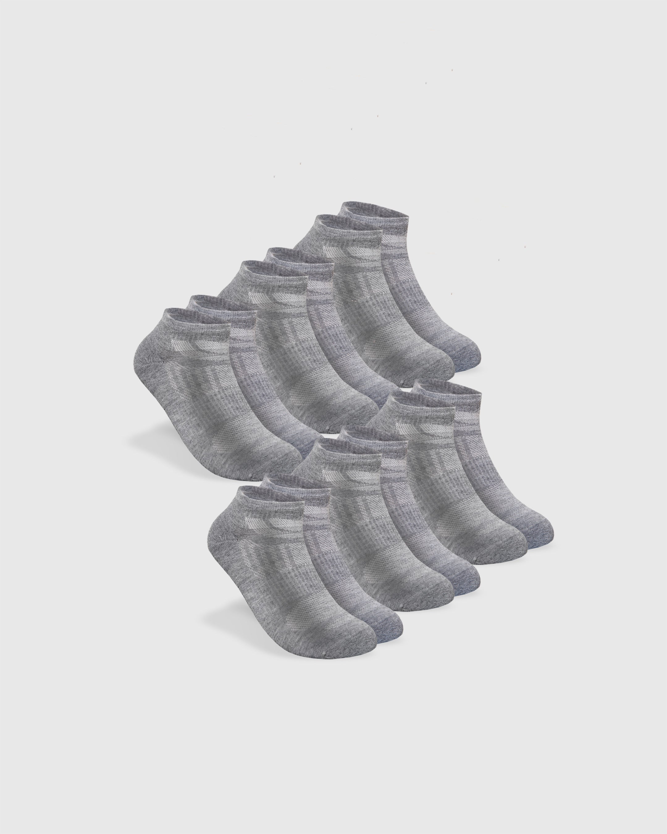Heather Gray Ankle Socks 6-Pack | Heather Gray Ankle Socks 6-Pack ...