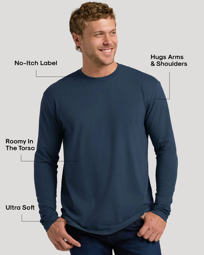 Navy Classic Long Sleeve Crew Neck – True Classic