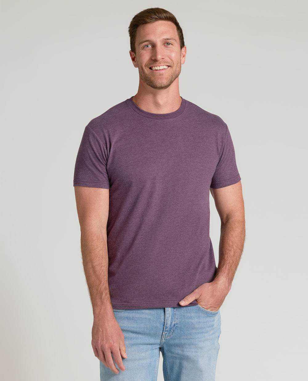 Dark Heather Plum Classic Crew Neck