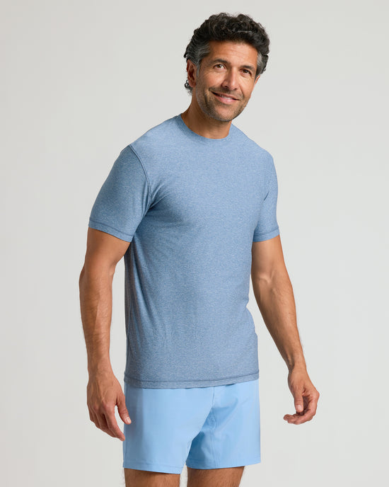 Heather Azul Active Short Sleeve Crew Neck T-Shirt | Heather Azul Short ...
