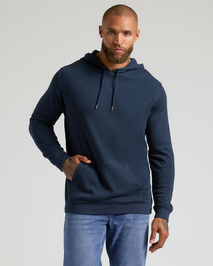 Navy Waffle Hoodie | Navy Waffle Hoodie | True Classic