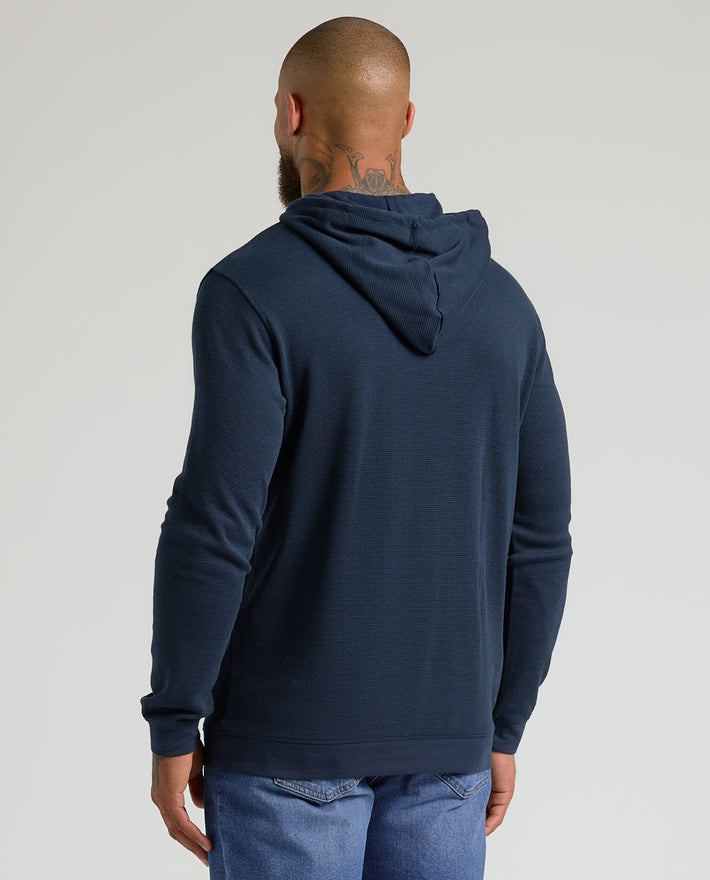 Navy Waffle Hoodie | Navy Waffle Hoodie | True Classic