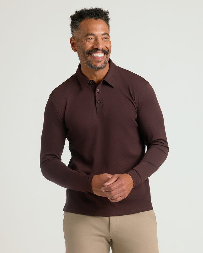 Pima Long Sleeve Polo