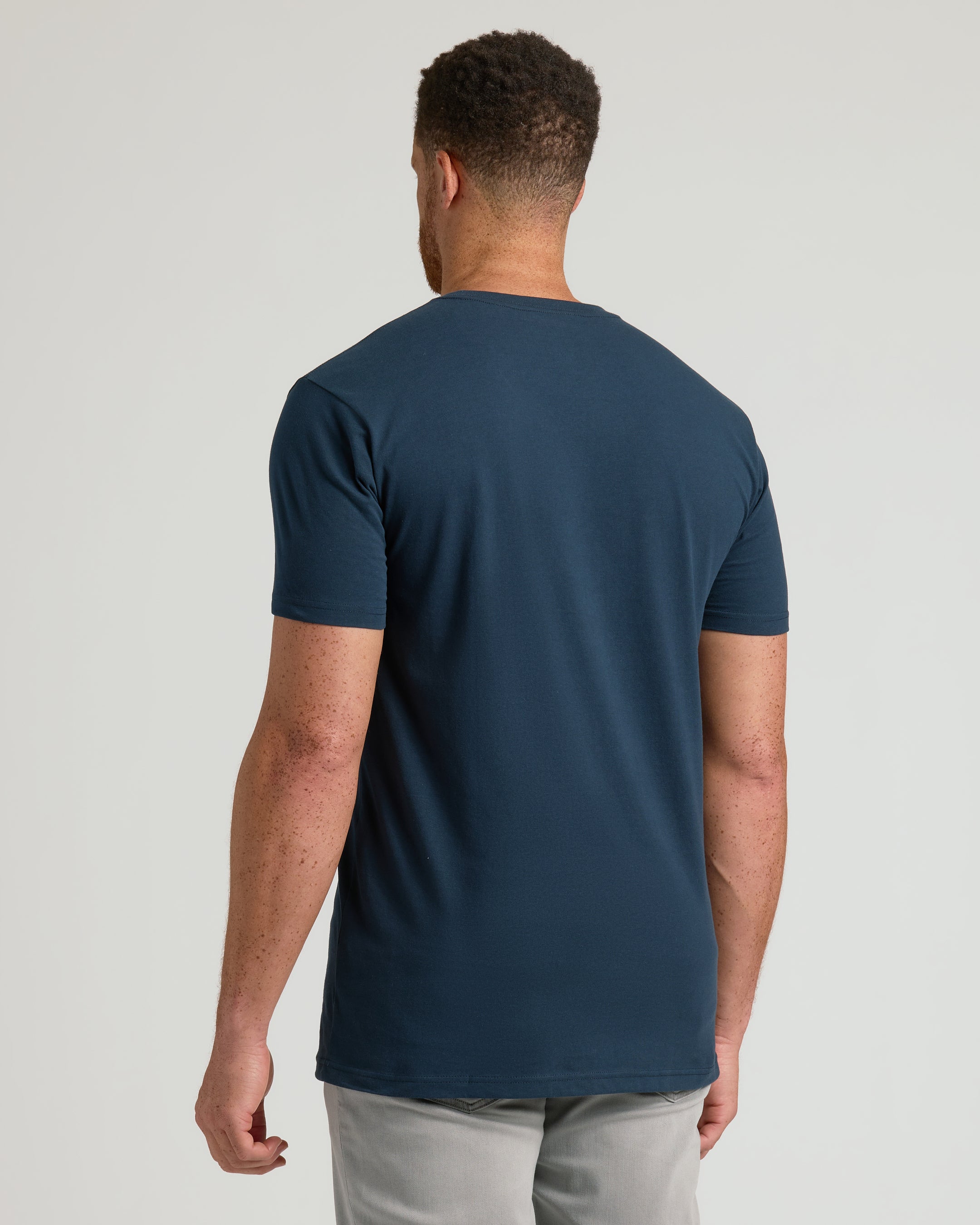 Navy Tall Short Sleeve V-Neck | Navy Tall Short Sleeve V-Neck | True ...