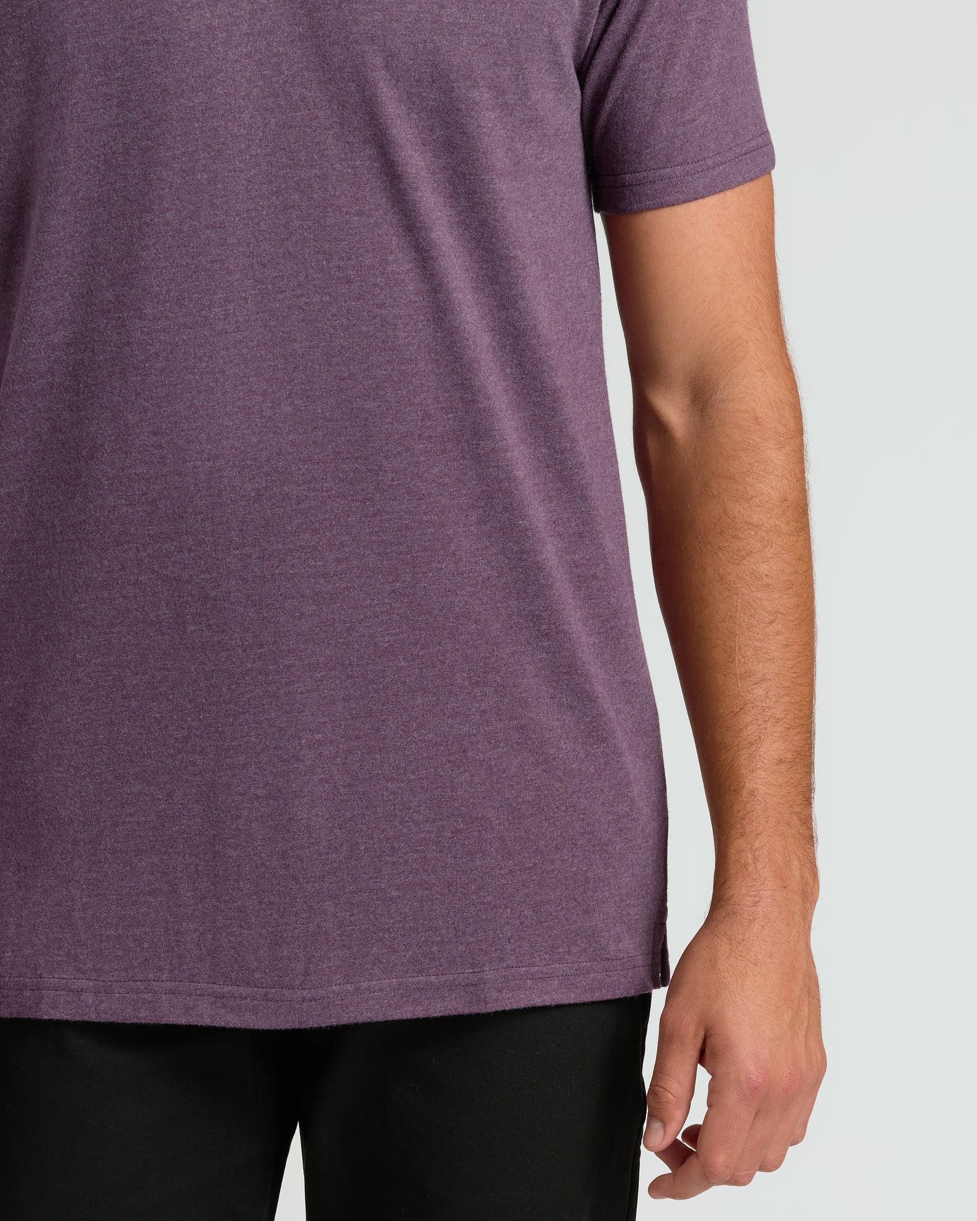 Dark Heather Plum Short Sleeve Tall Polo