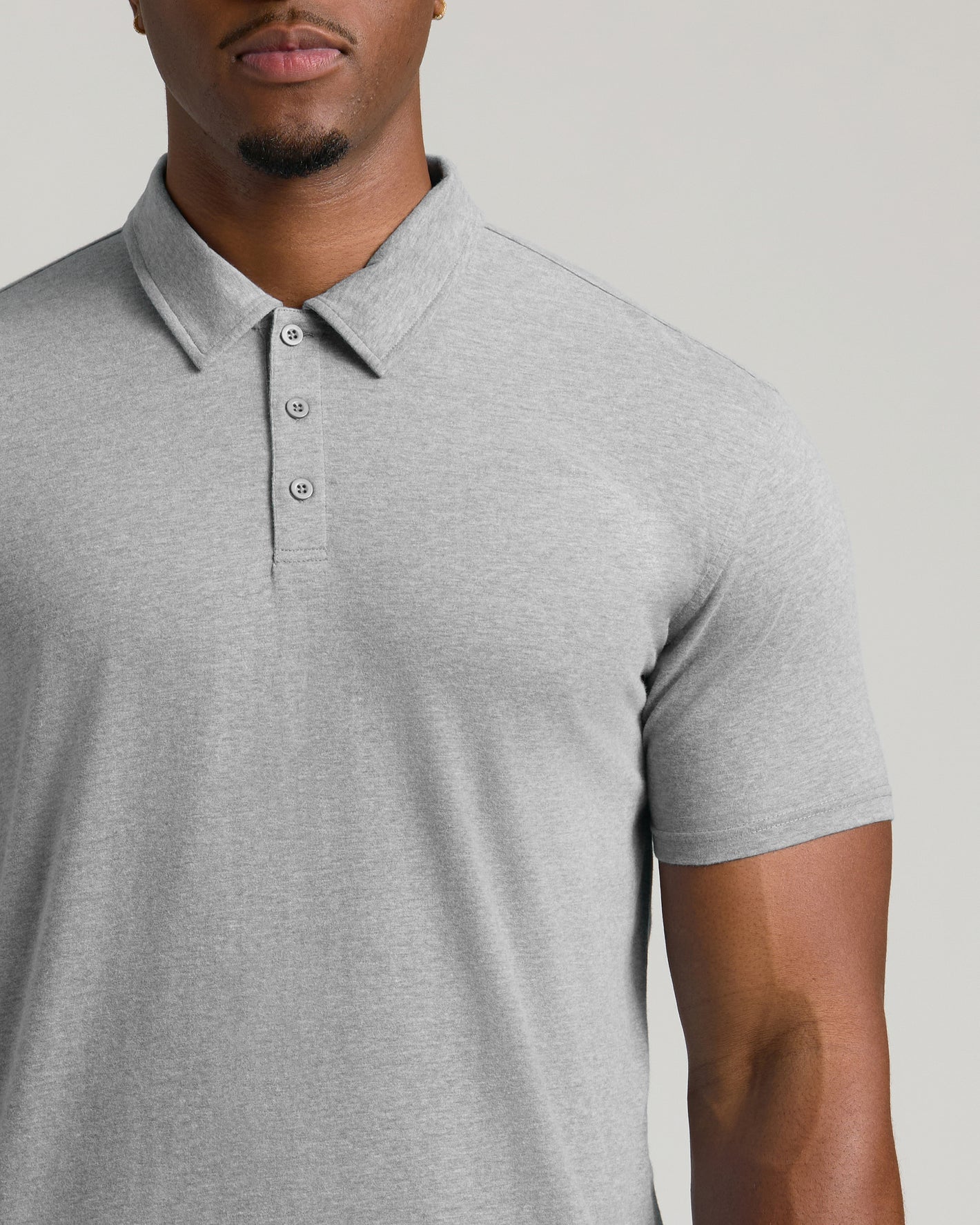 Heather Gray Short Sleeve Tall Polo