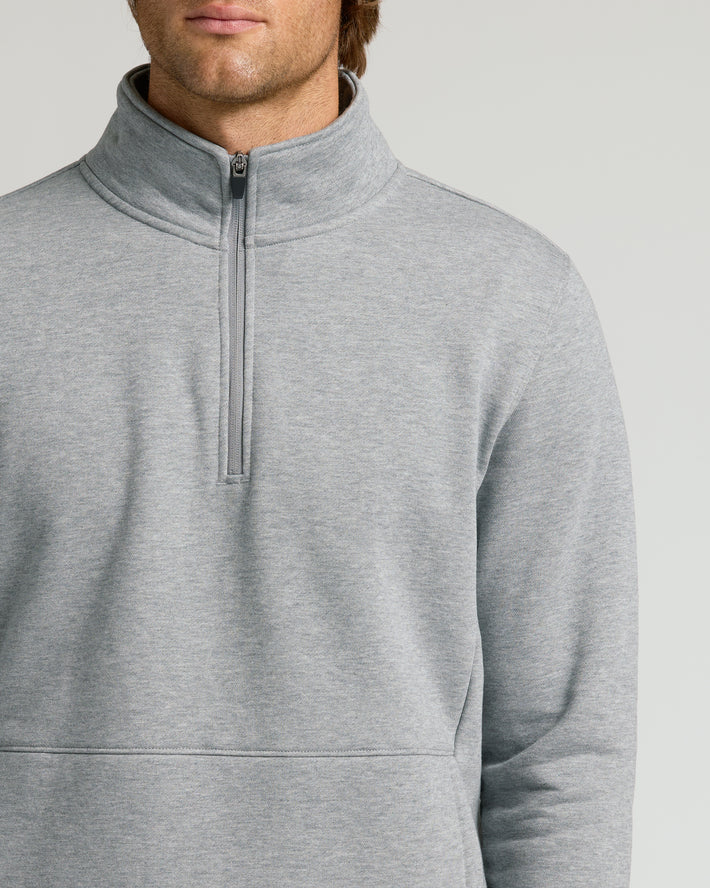 french terry fleece half zip
