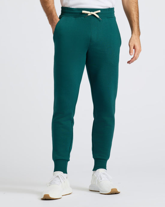 Deep Emerald Fleece French Terry Joggers - True Classic
