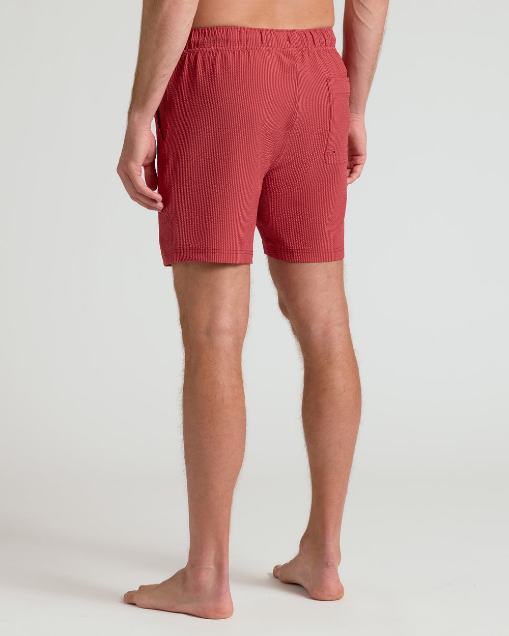 7" Cardinal Seersucker Swim Trunks
