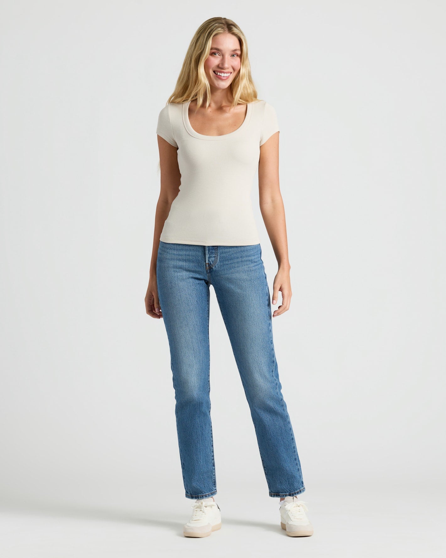 Womens Ribbed U-Neck Tee 6-Pack - True Classic
