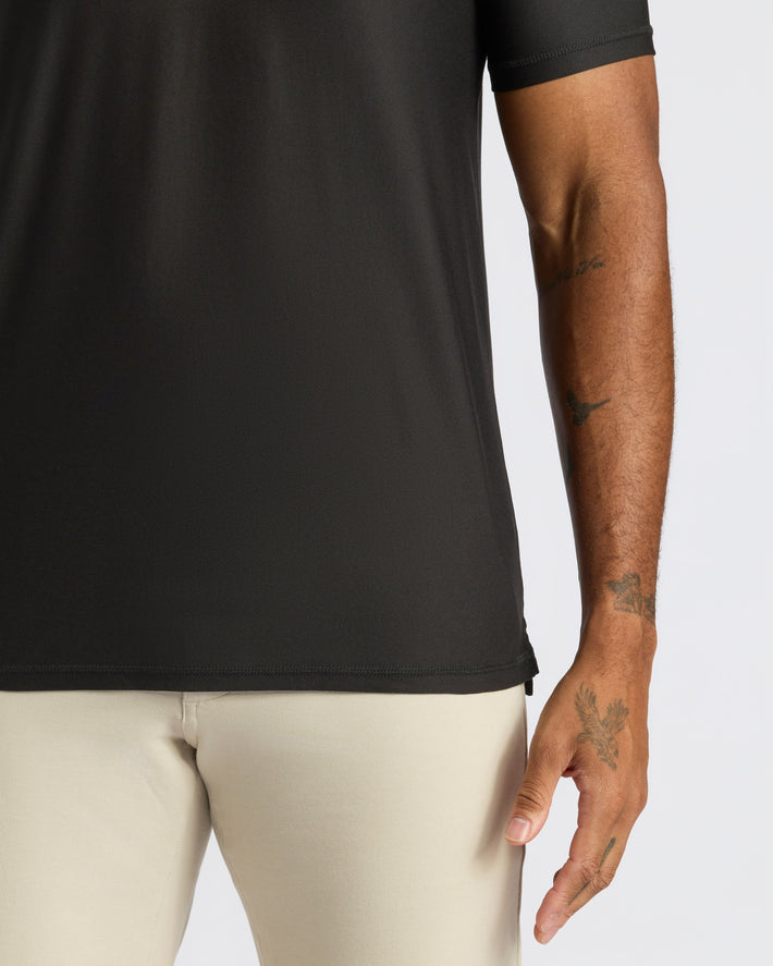 Black Active Short Sleeve Polo | Black Active Short Sleeve Polo | True ...