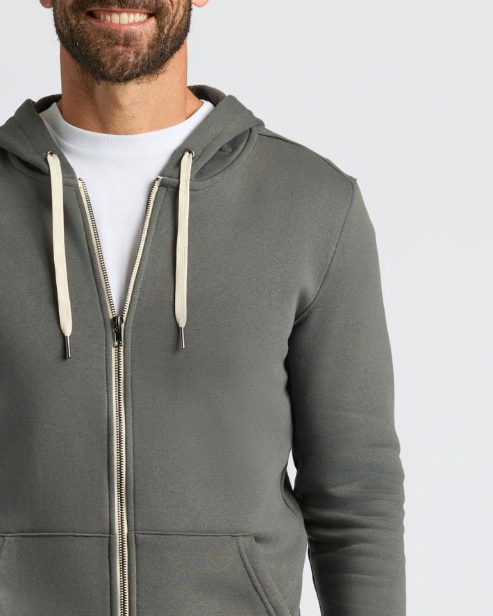 Carbon Fleece French Terry Zip Hoodie – True Classic