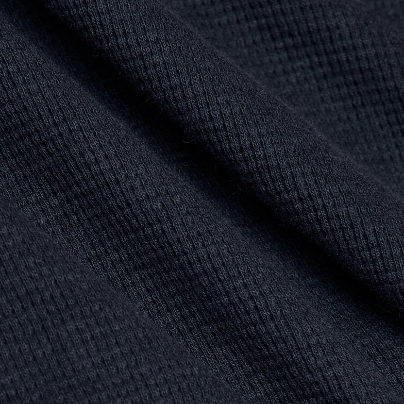 Navy Waffle Long Sleeve Crew Neck - True Classic